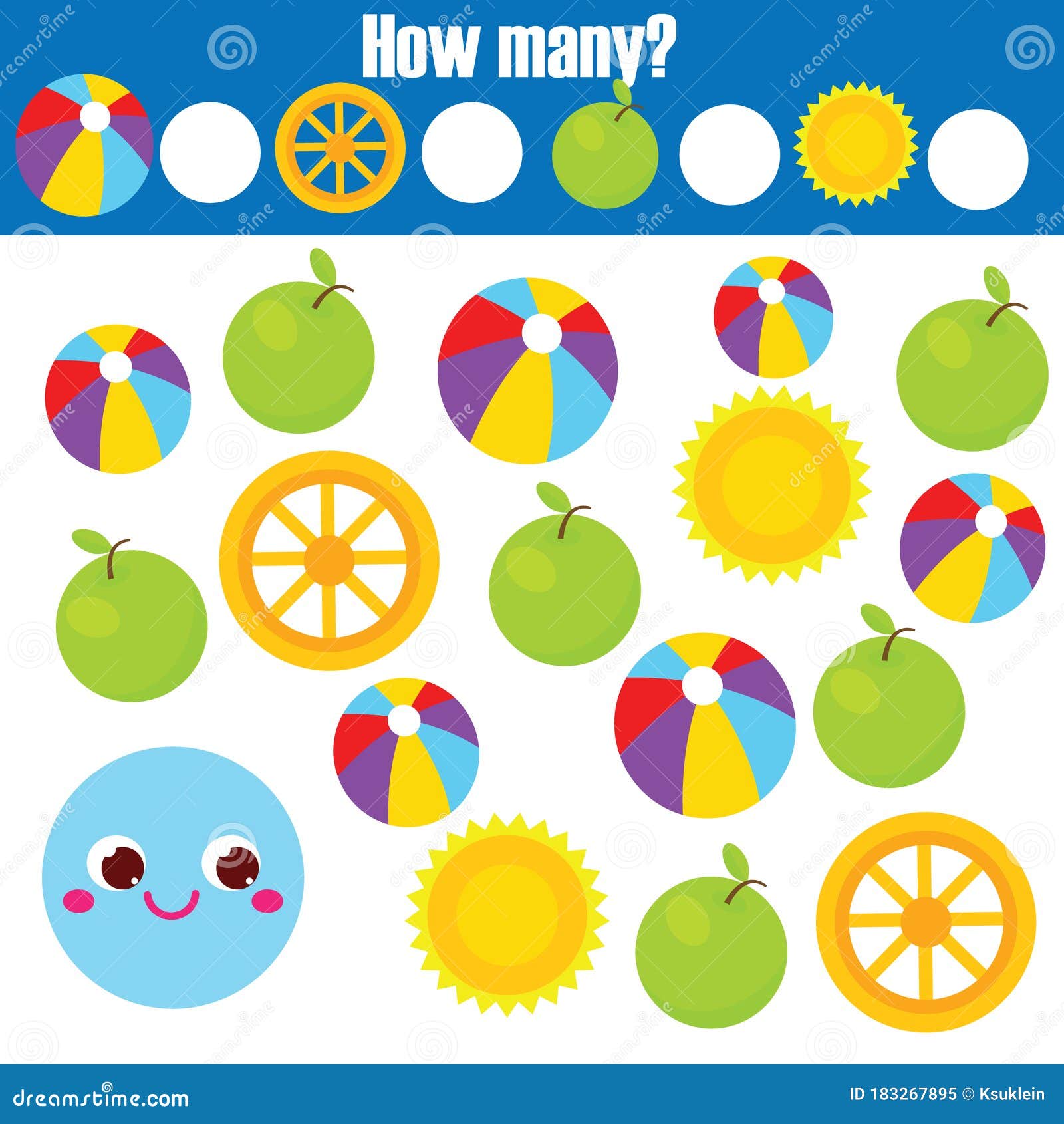 Mathematics Educational Children Game. Study Counting, Numbers ...