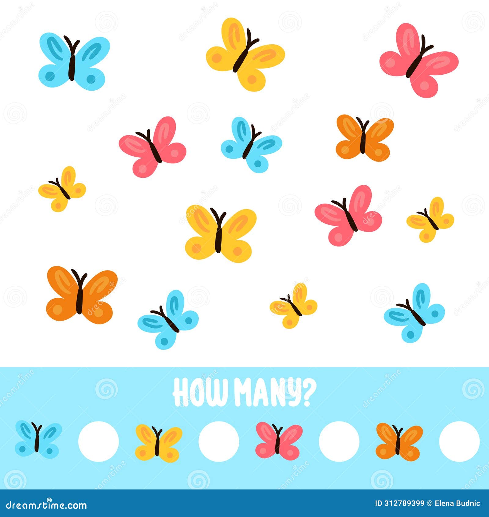 Mathematics Educational Children Game. Study Counting, Numbers ...