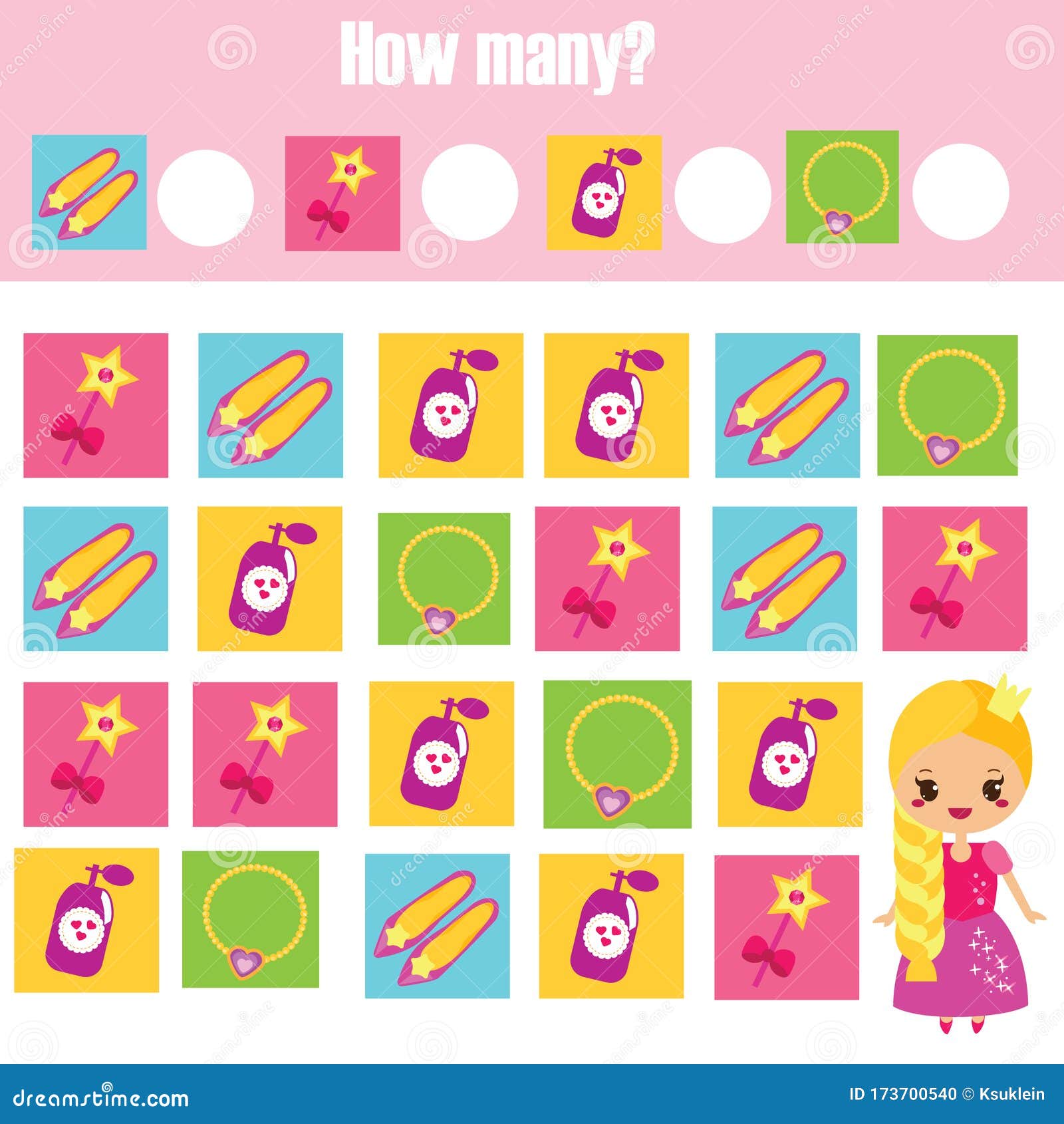 Mathematics Educational Children Game. Study Counting, Numbers ...