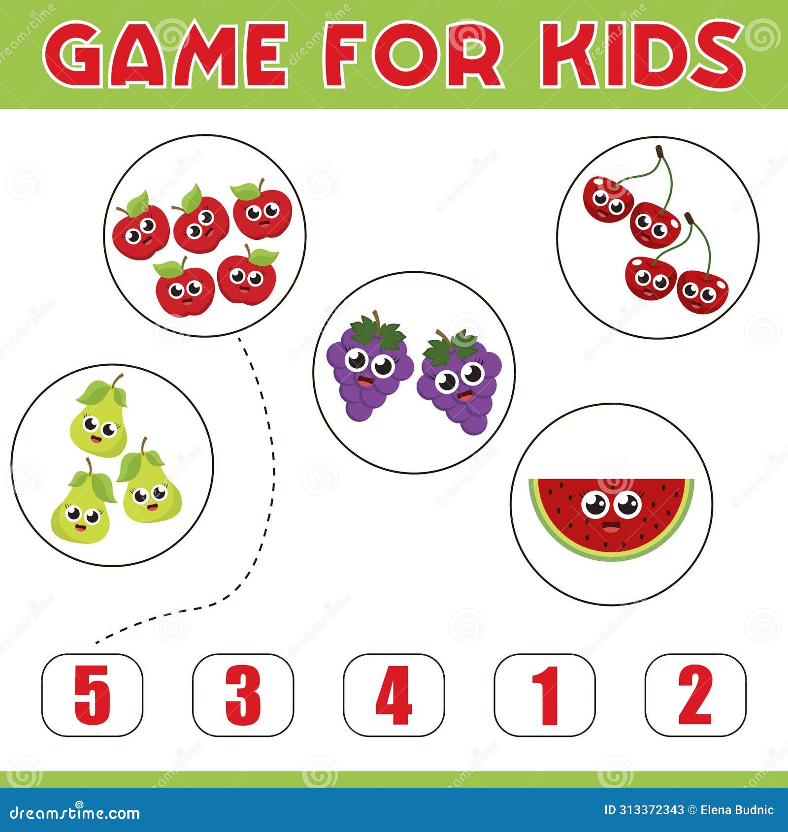 Mathematics Educational Children Game. Study Counting, Numbers ...