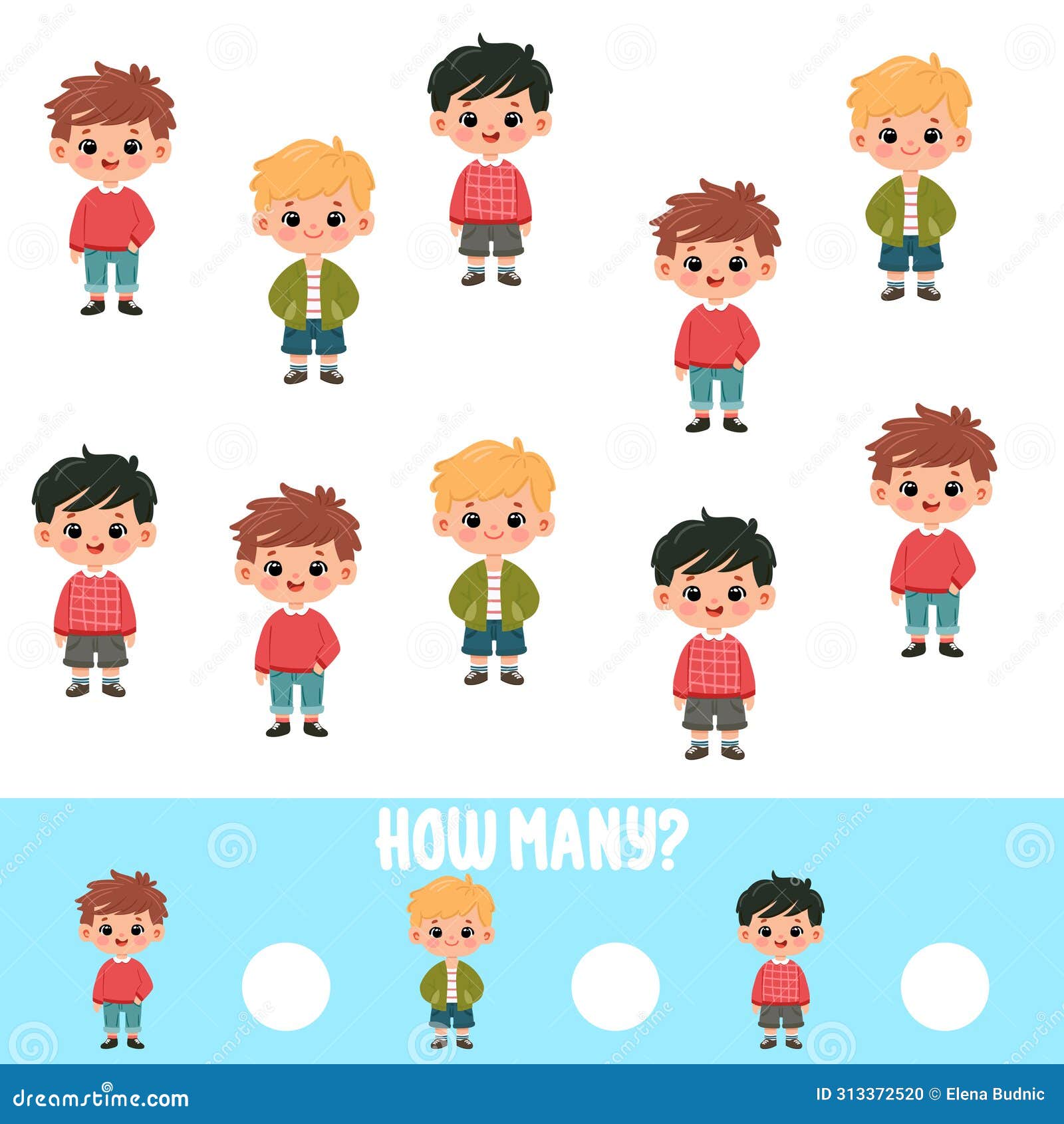 Mathematics Educational Children Game. Study Counting, Numbers ...