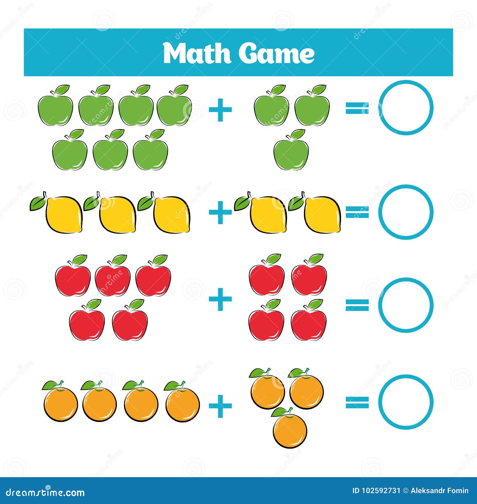 Mathematics Educational Game for Children. Learning Subtraction ...