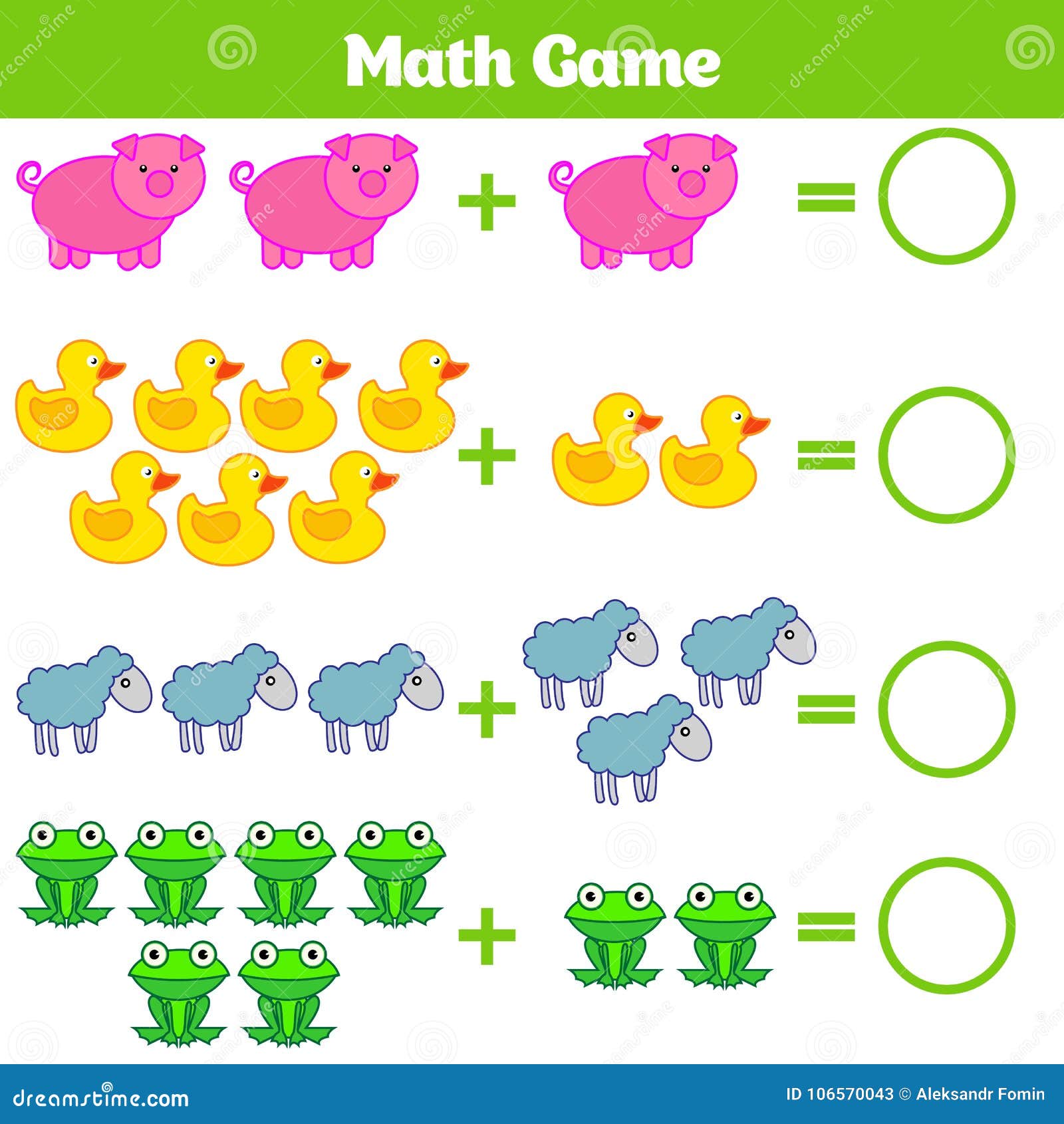 Mathematics Educational Game for Children. Learning Subtraction ...