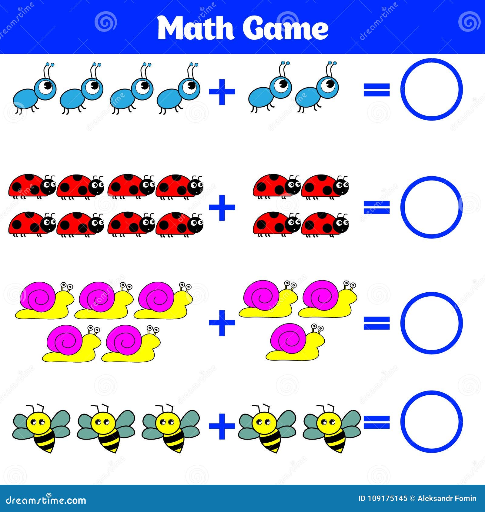 Mathematics Educational Game for Children. Learning Subtraction ...