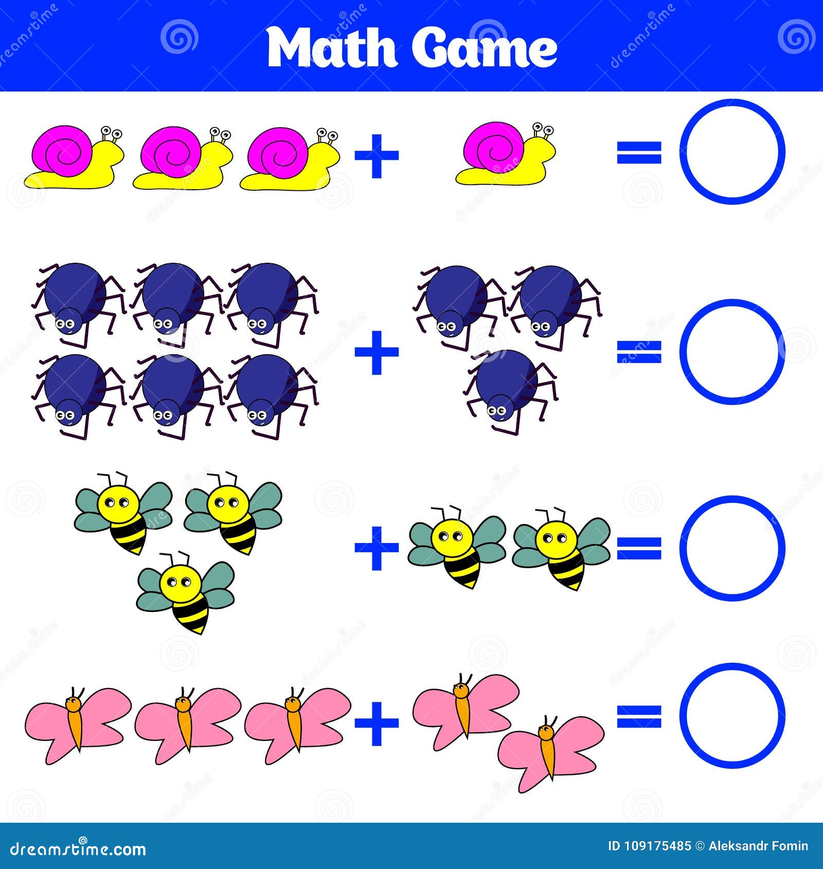 Mathematics Educational Game for Children. Learning Subtraction ...