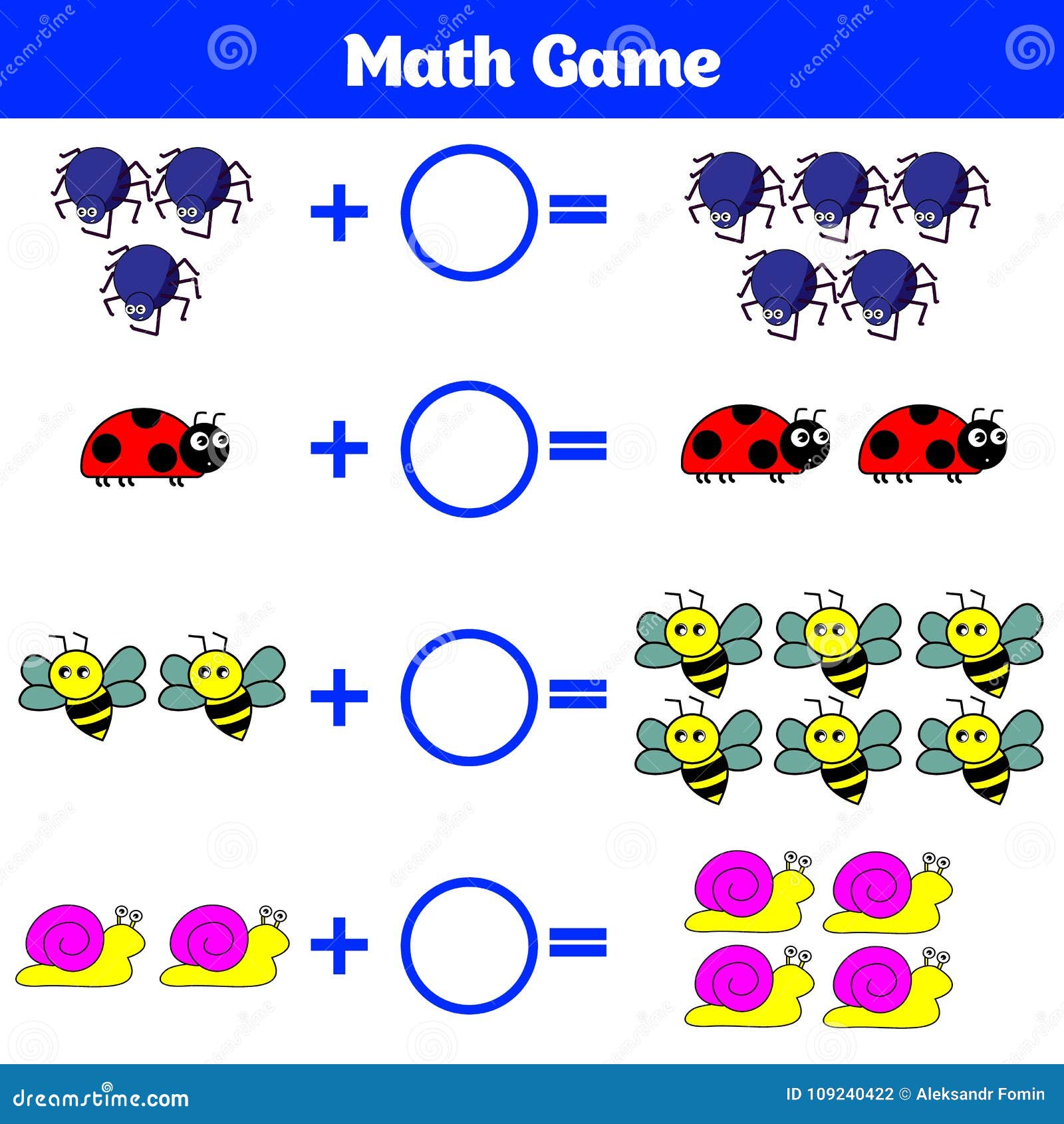 Mathematics Educational Game for Children. Learning Subtraction ...