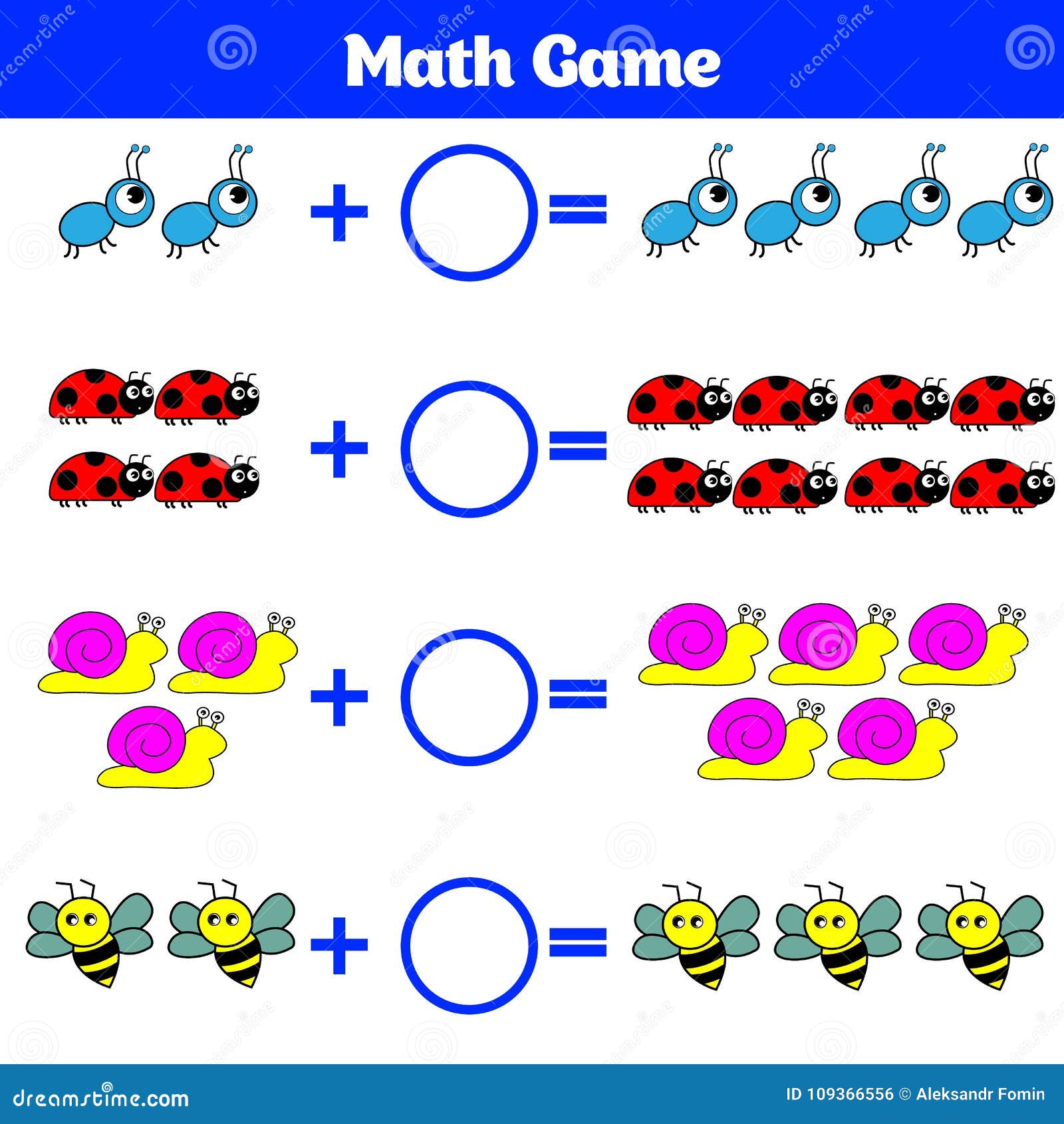 Mathematics Educational Game for Children. Learning Subtraction ...