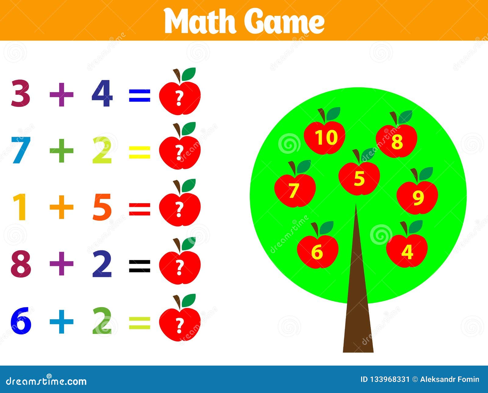 Mathematics Educational Game for Children Vector Illustration Stock ... Mathematics Educational Game for Children Vector Illustration Stock ...
