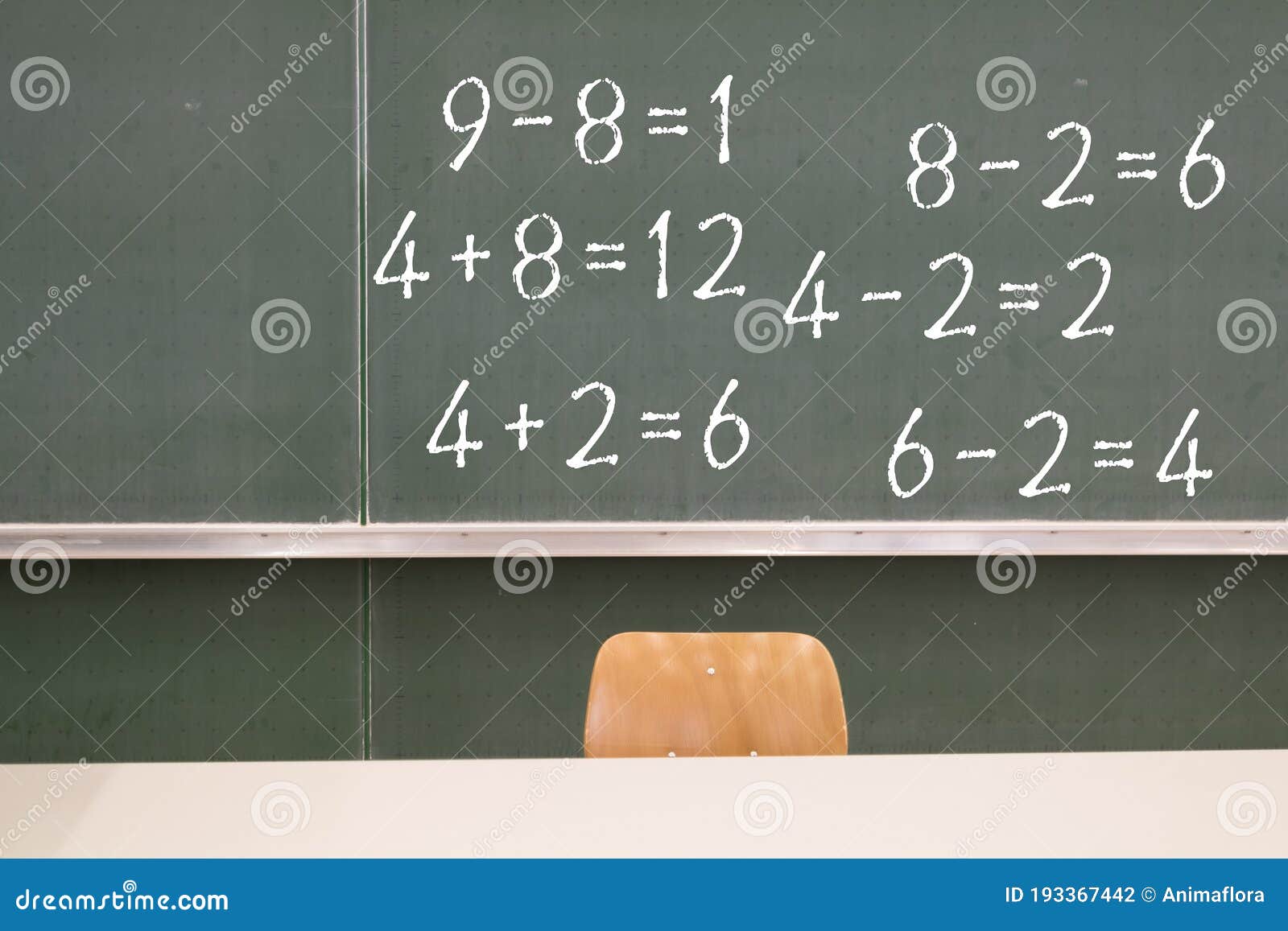 Mathematics Elementary School Blackboard Image Stock Photo - Image of ...