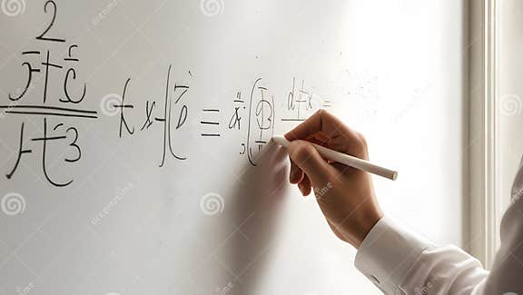 Mathematics Enthusiasts Explore Complex Equations while Writing on a ...