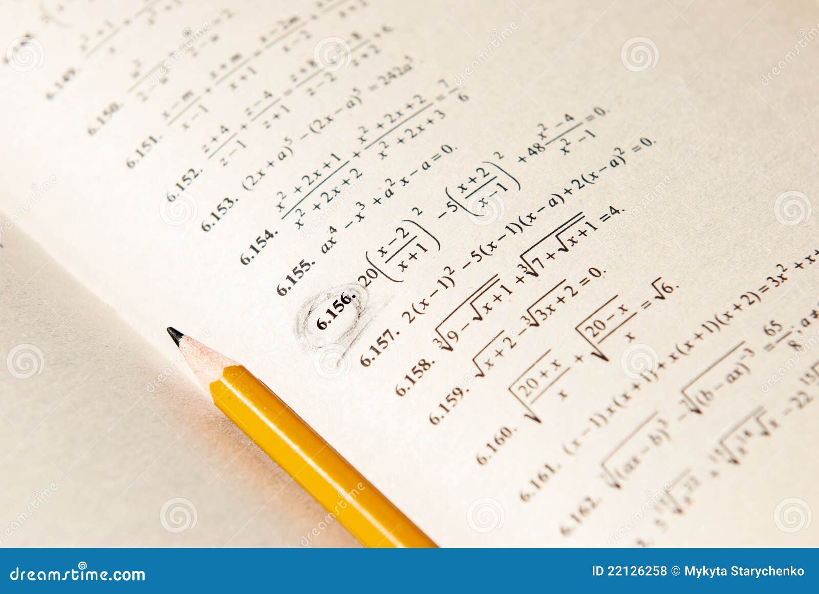 Mathematics Exercises in the Book Stock Photo - Image of learning ...