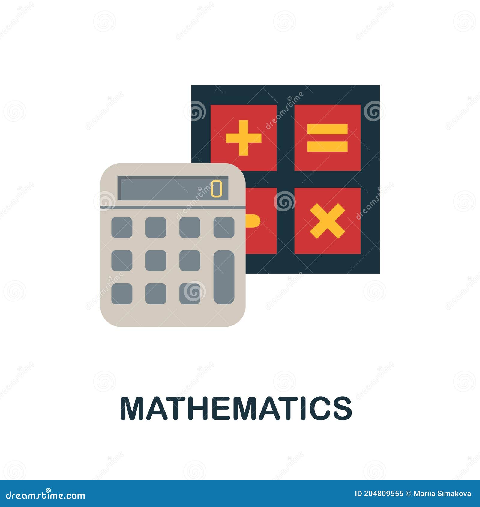 Mathematics Flat Icon. Color Simple Element from Stem Education ...