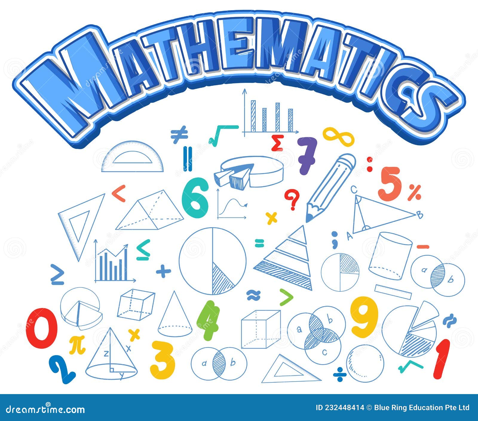 Mathematics Font Icon with Formula Stock Vector - Illustration of ...