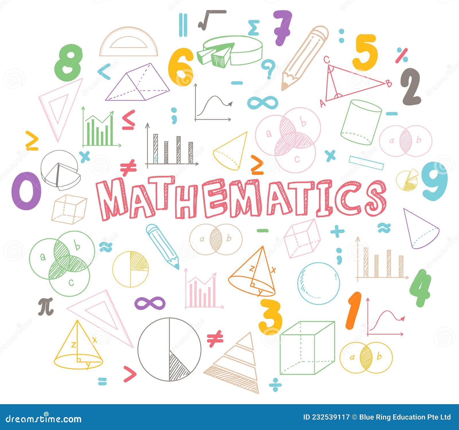 Mathematics Font Icon with Formula Stock Vector - Illustration of ...