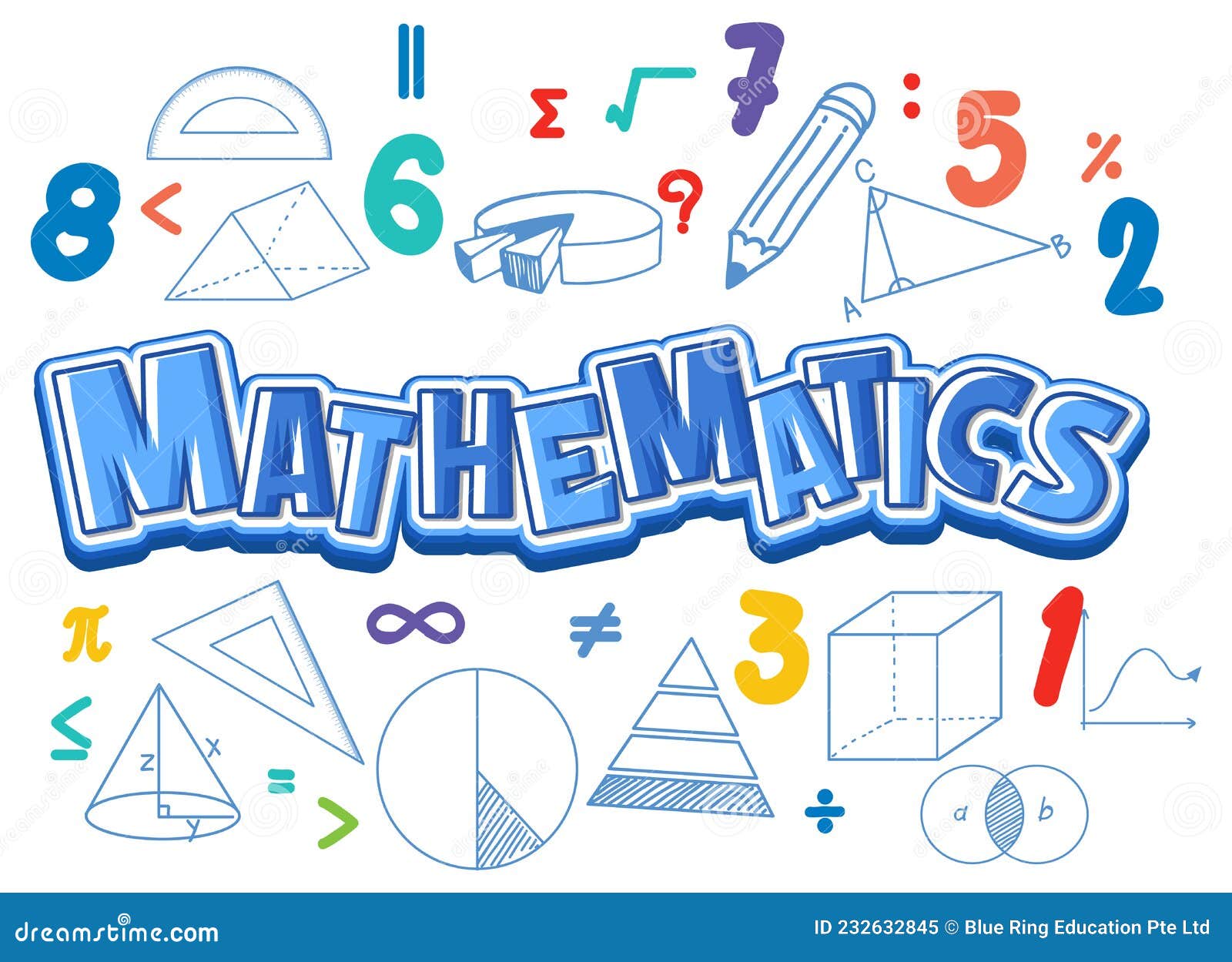 Mathematics Font Icon with Formula Stock Vector - Illustration of ...