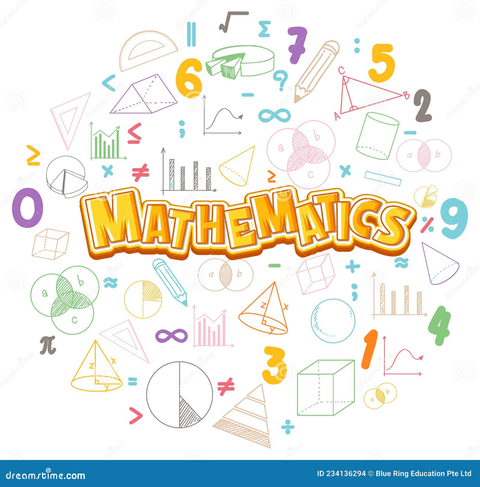 Mathematics Font Icon with Formula Stock Vector - Illustration of clip ...