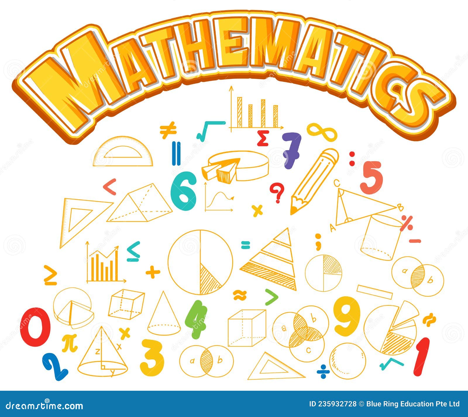 Mathematics Font Icon with Formula Stock Vector - Illustration of ...