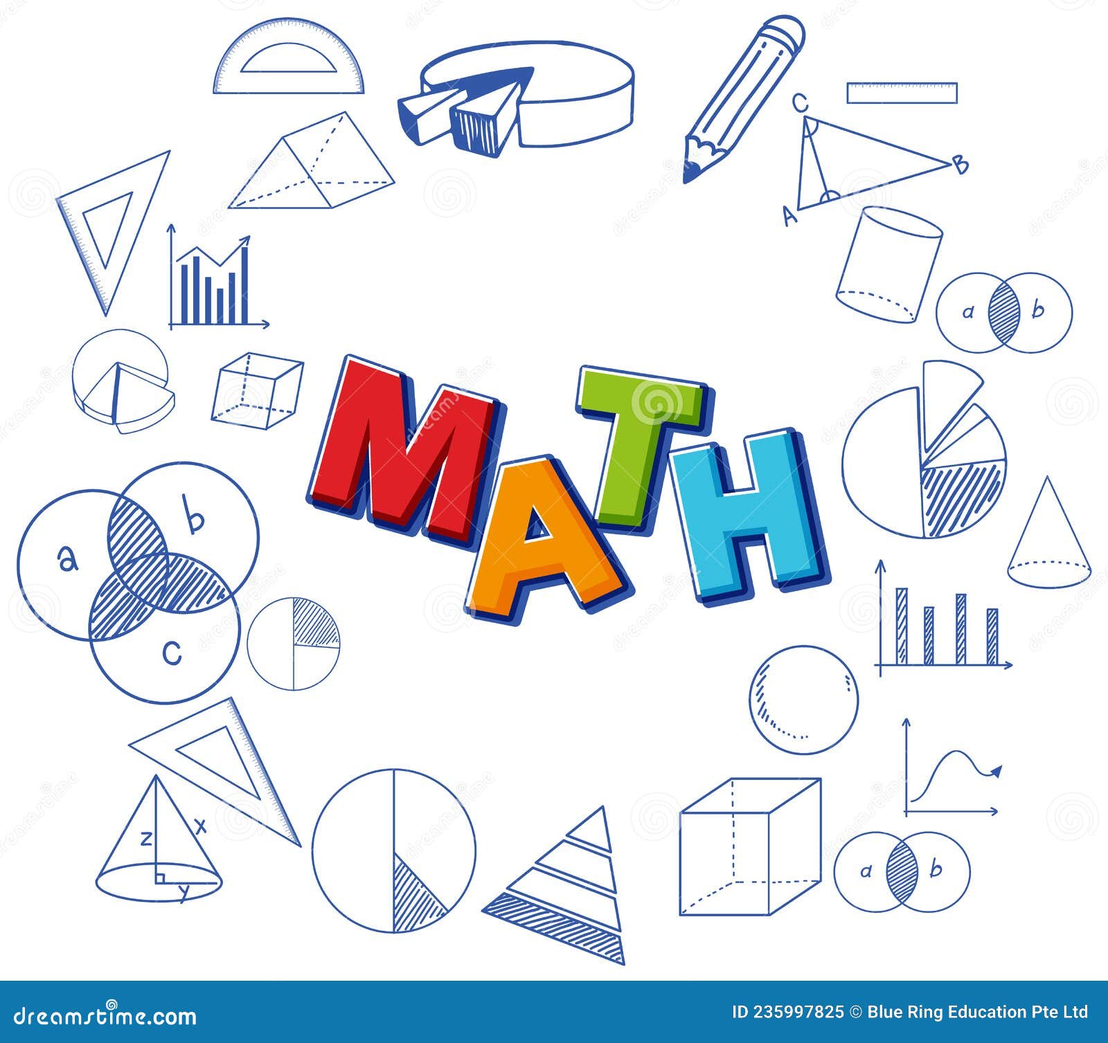 Mathematics Font Icon with Formula Stock Vector - Illustration of clip ...