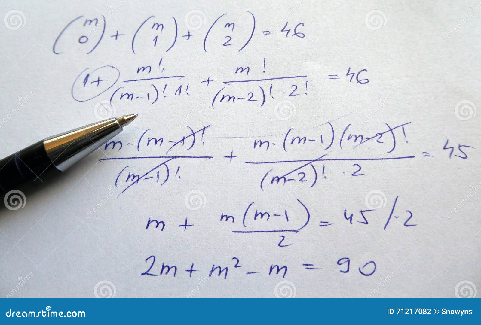 Mathematics Formula Handwritten Stock Photo - Image of multiply, page ...