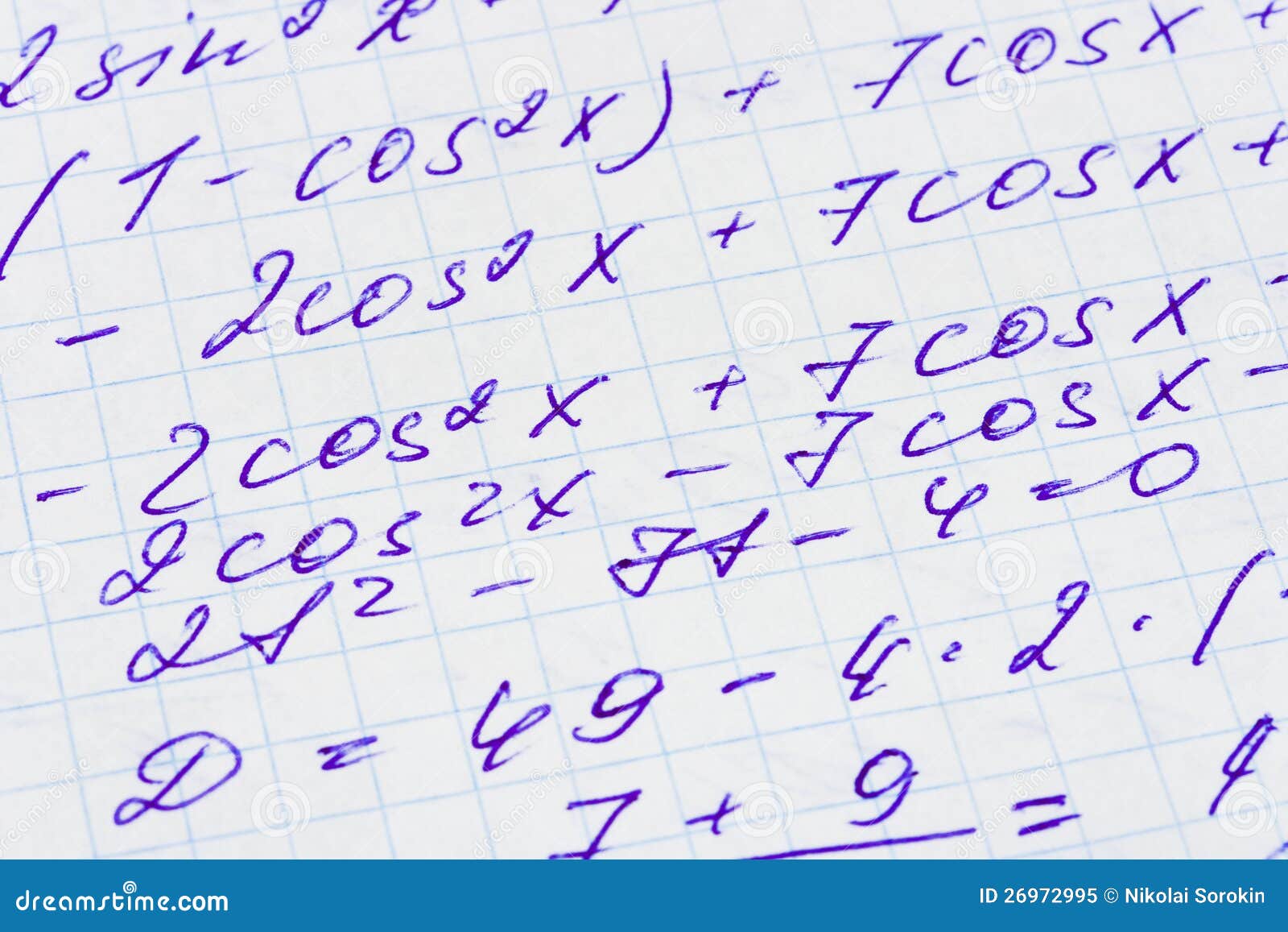 Mathematics Formula on Paper Stock Image - Image of macro, paper: 26972995