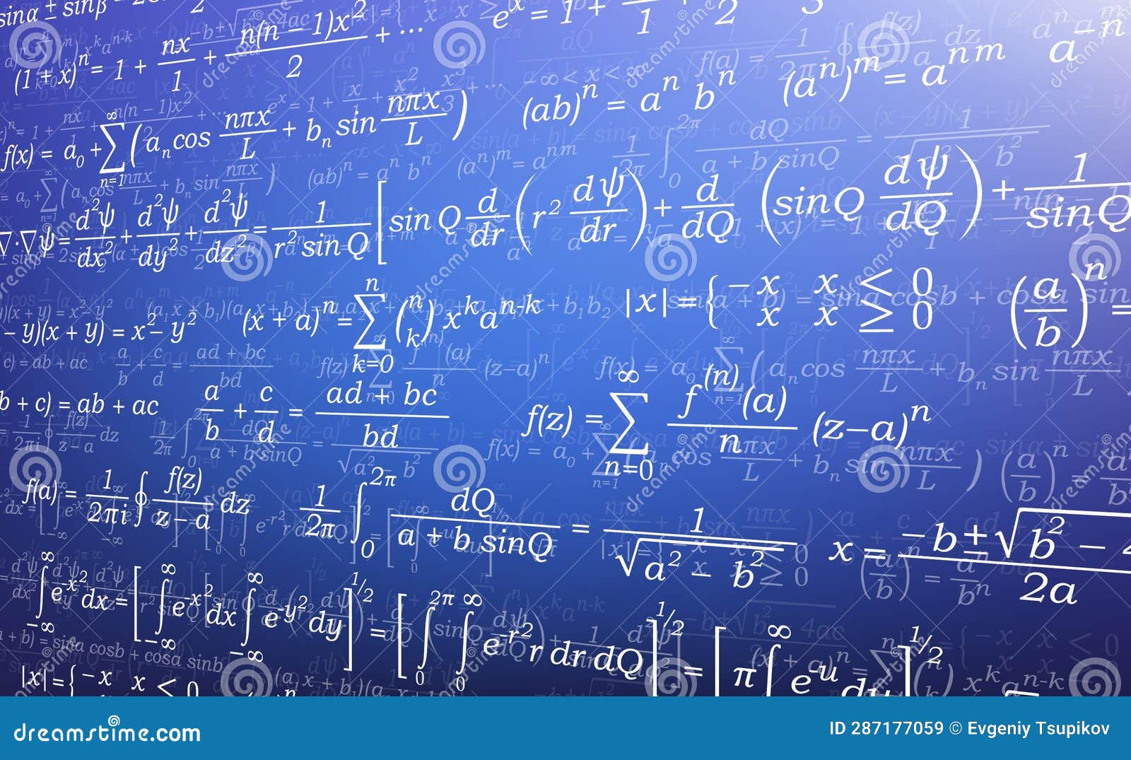 Mathematics Formulas for Presentation. Stock Vector - Illustration of ...