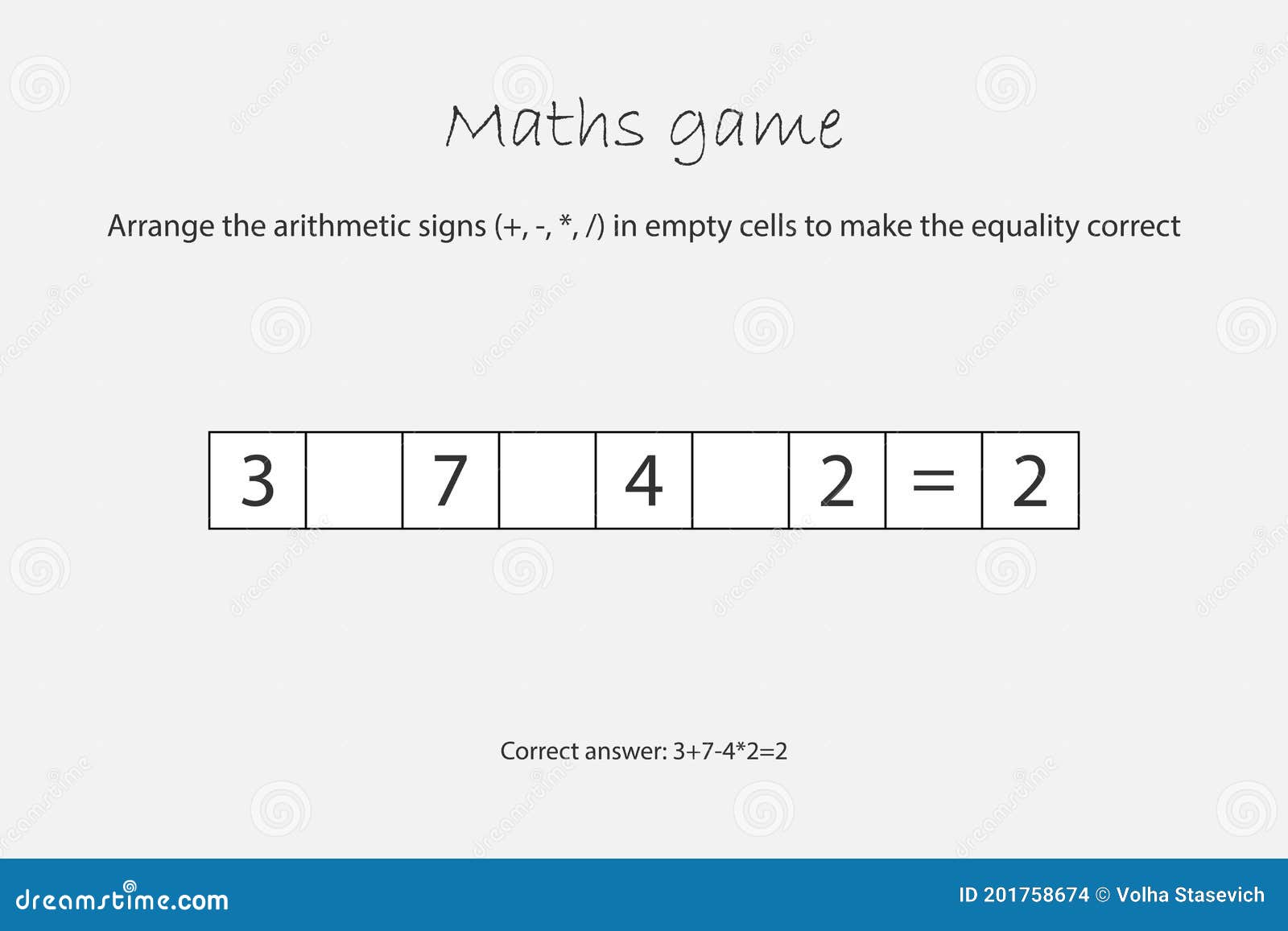 Mathematics Game for Children, Find a Solution, Education Game for Kids ...