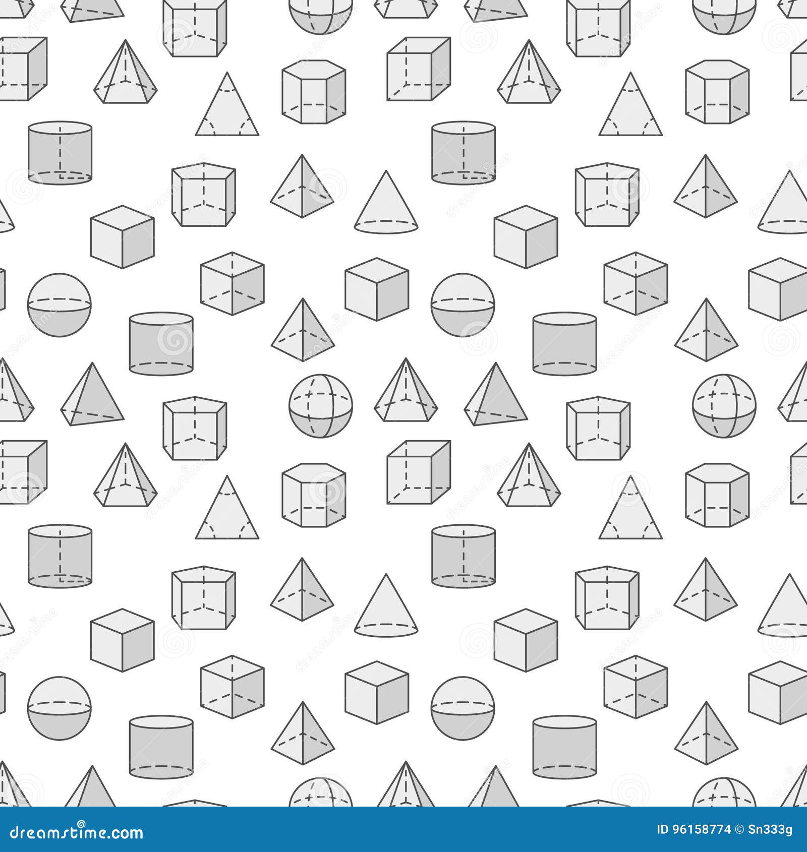 Mathematics and Geometry Seamless Pattern Stock Vector - Illustration ...