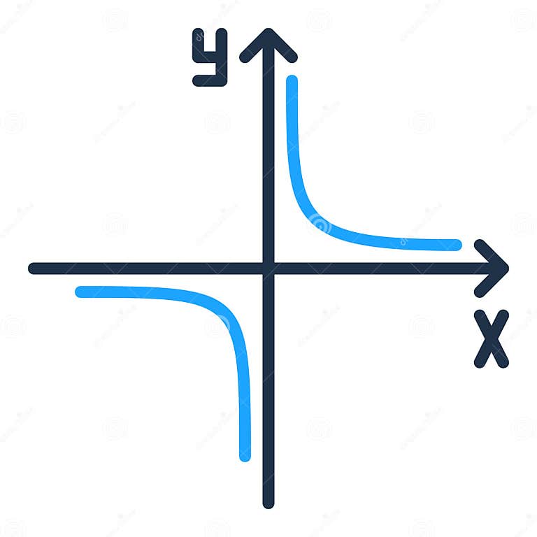 Mathematics Graph Vector Concept Colored Icon or Sign Stock ...