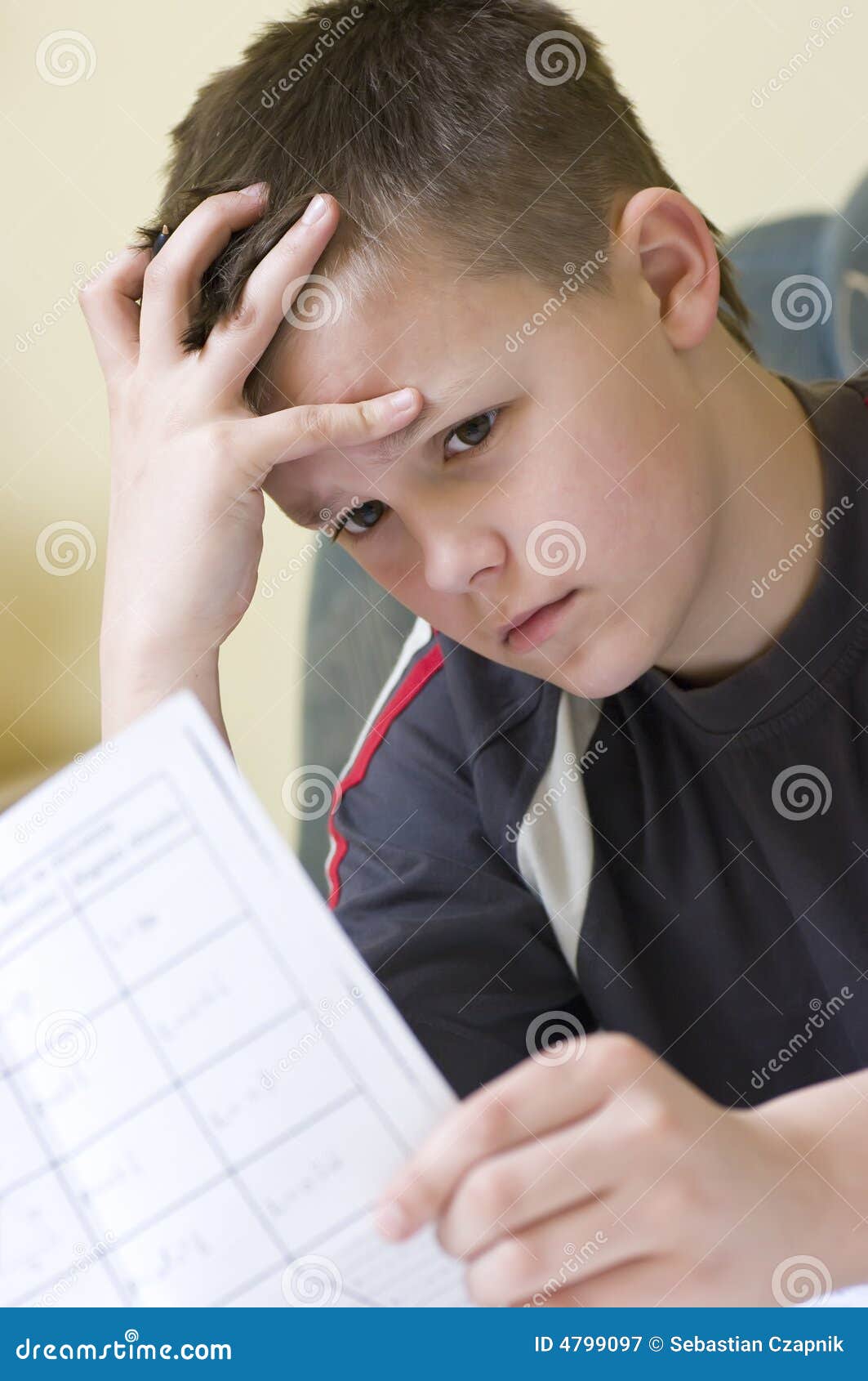 Mathematics homework stock image. Image of teenager, homework - 4799097