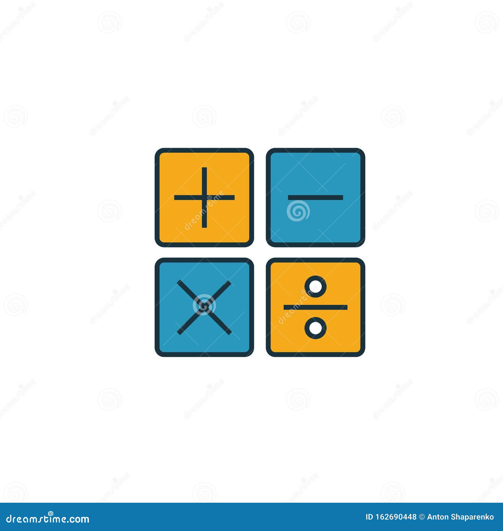Mathematics Icon. Simple Element from School Icons Collection Stock ...