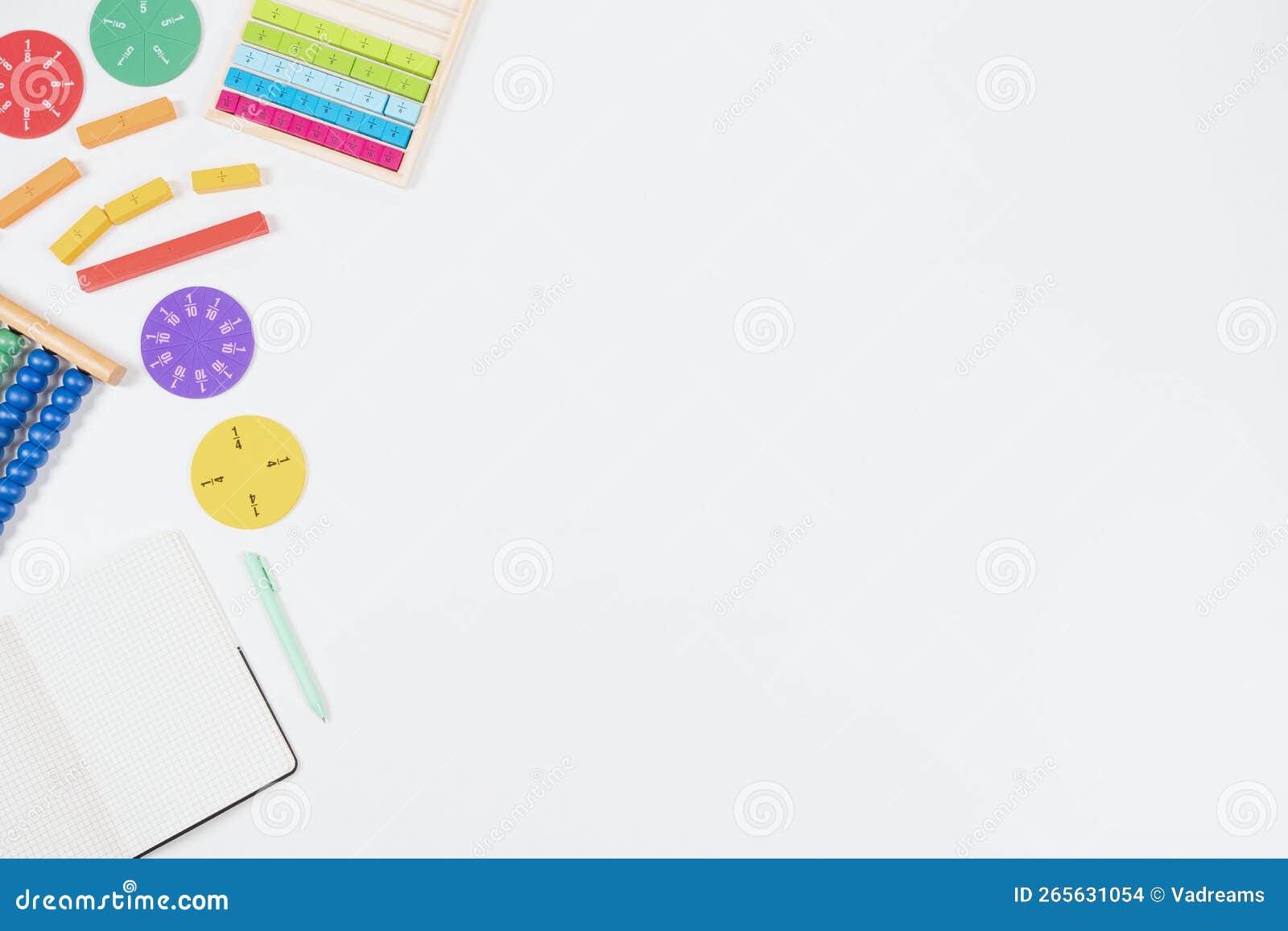 Mathematics Learning Resources on White Background. Early Math Skills ...