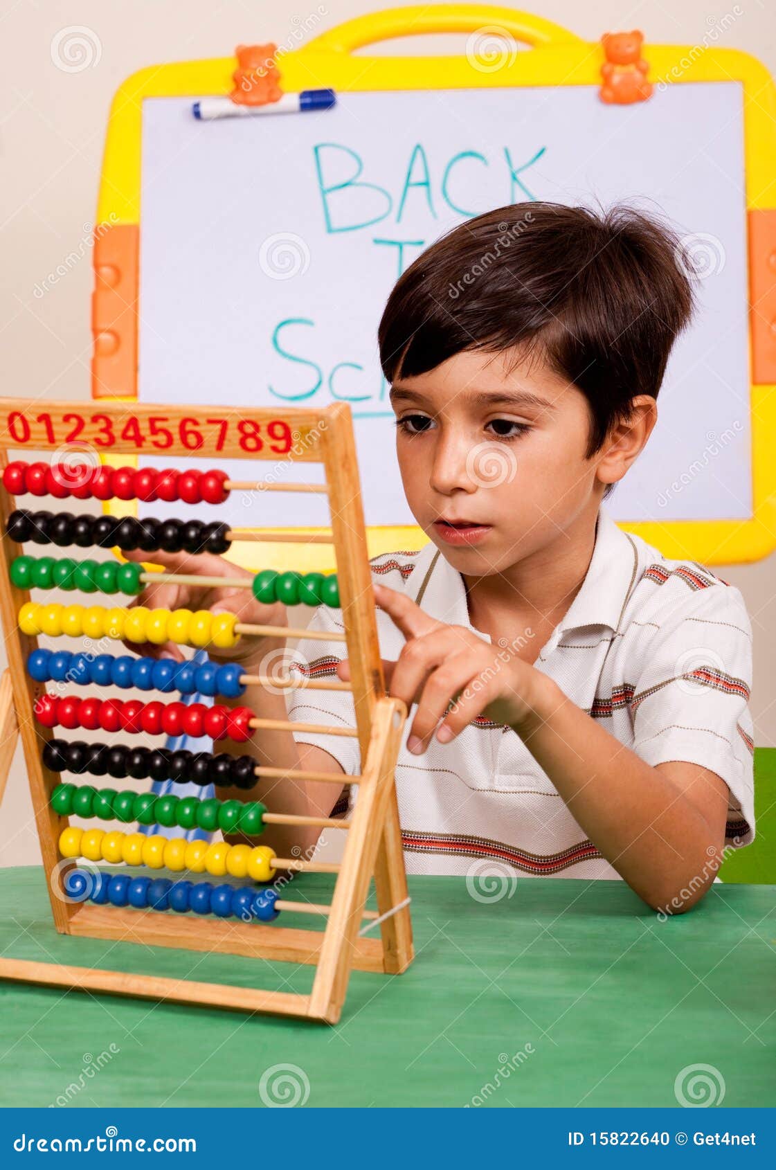 Mathematics lesson stock photo. Image of abacus, preschooler - 15822640