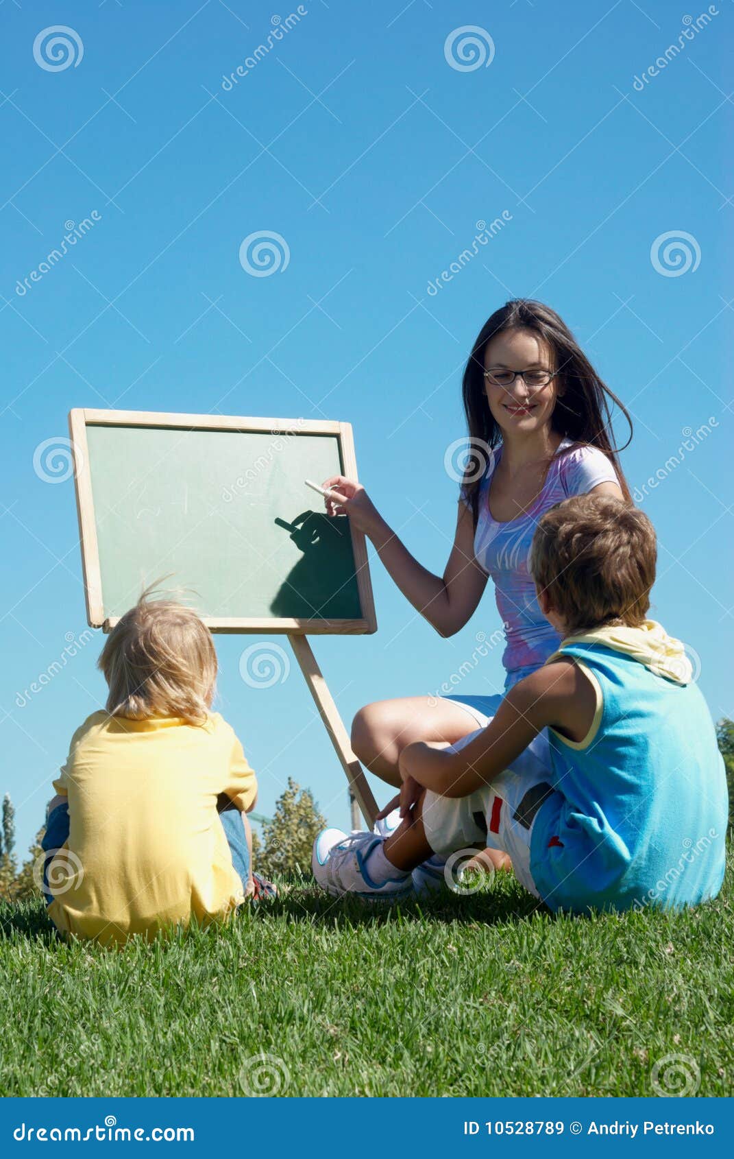 Mathematics lesson outdoor stock image. Image of chalkboard - 10528789