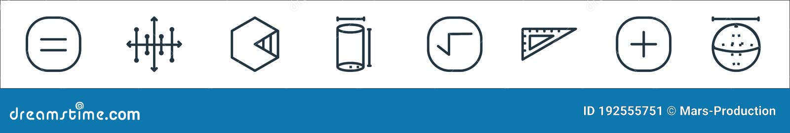 Mathematics Line Icons. Linear Set Stock Vector - Illustration of ...