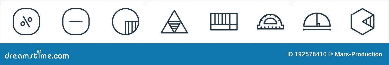Mathematics Line Icons. Linear Set Stock Vector - Illustration of line ...