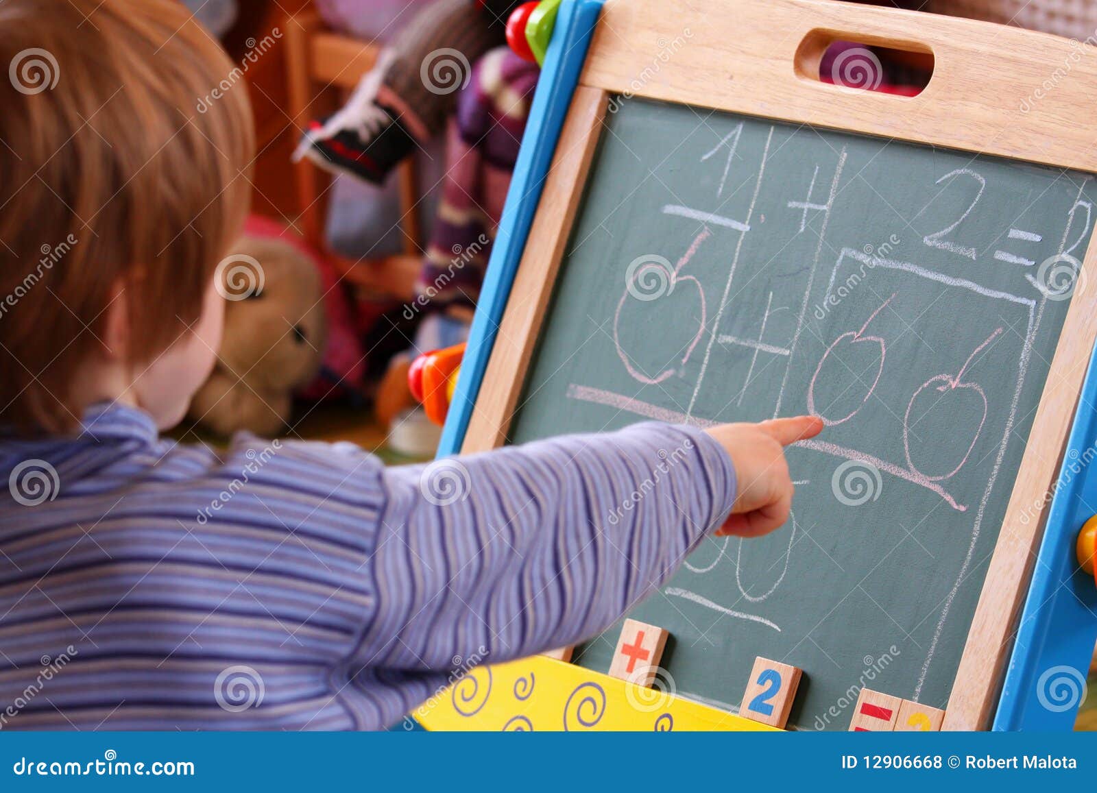 Mathematics and Little Girl Stock Photo - Image of signs, children ...