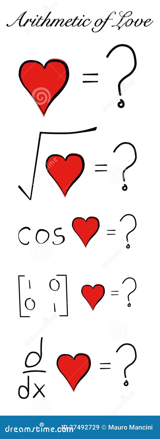 Mathematics of love stock illustration. Illustration of symbol - 27492729
