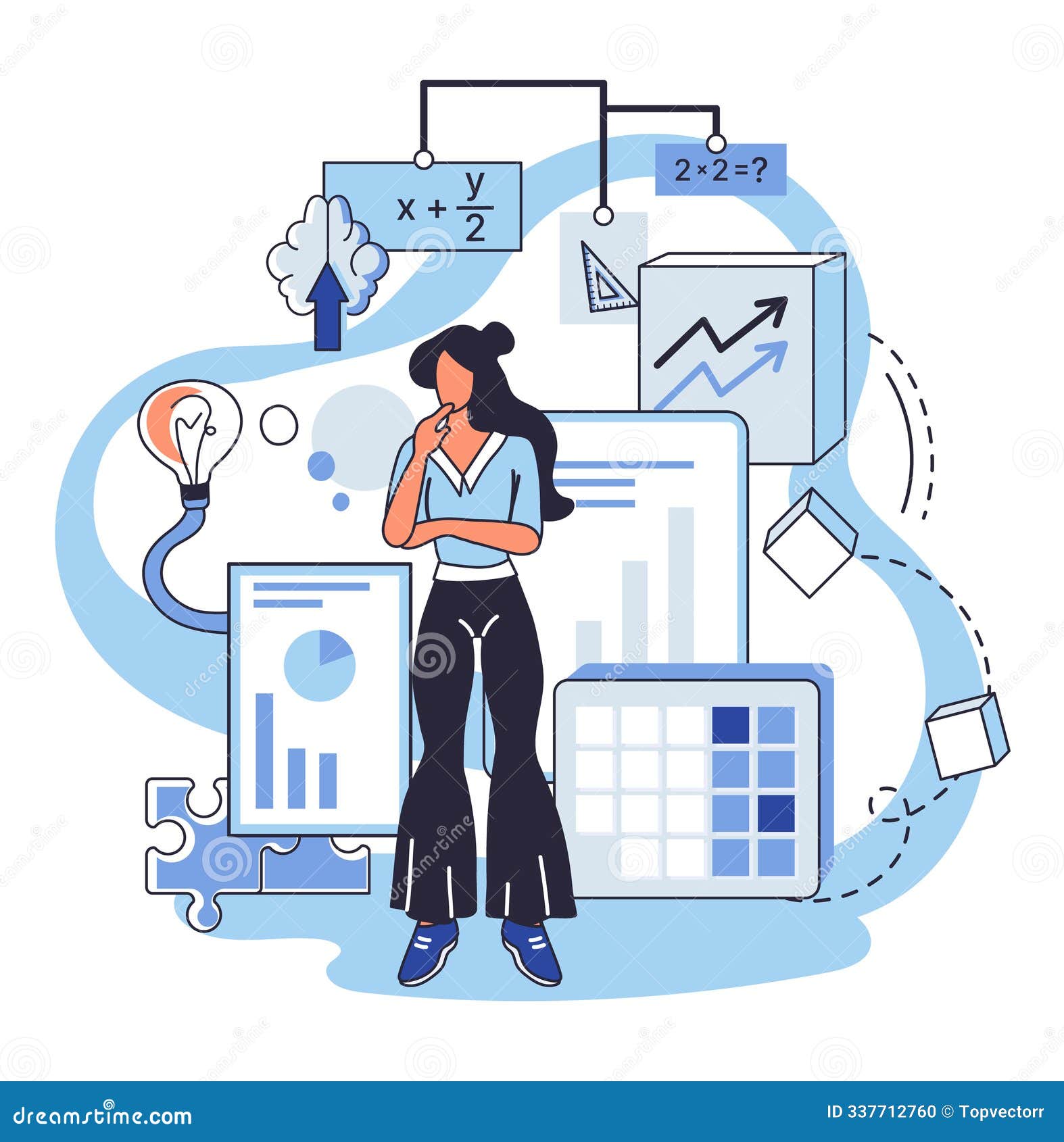 Numbers Study And Math Exercises Calculating On Chalk Board At Lesson ...
