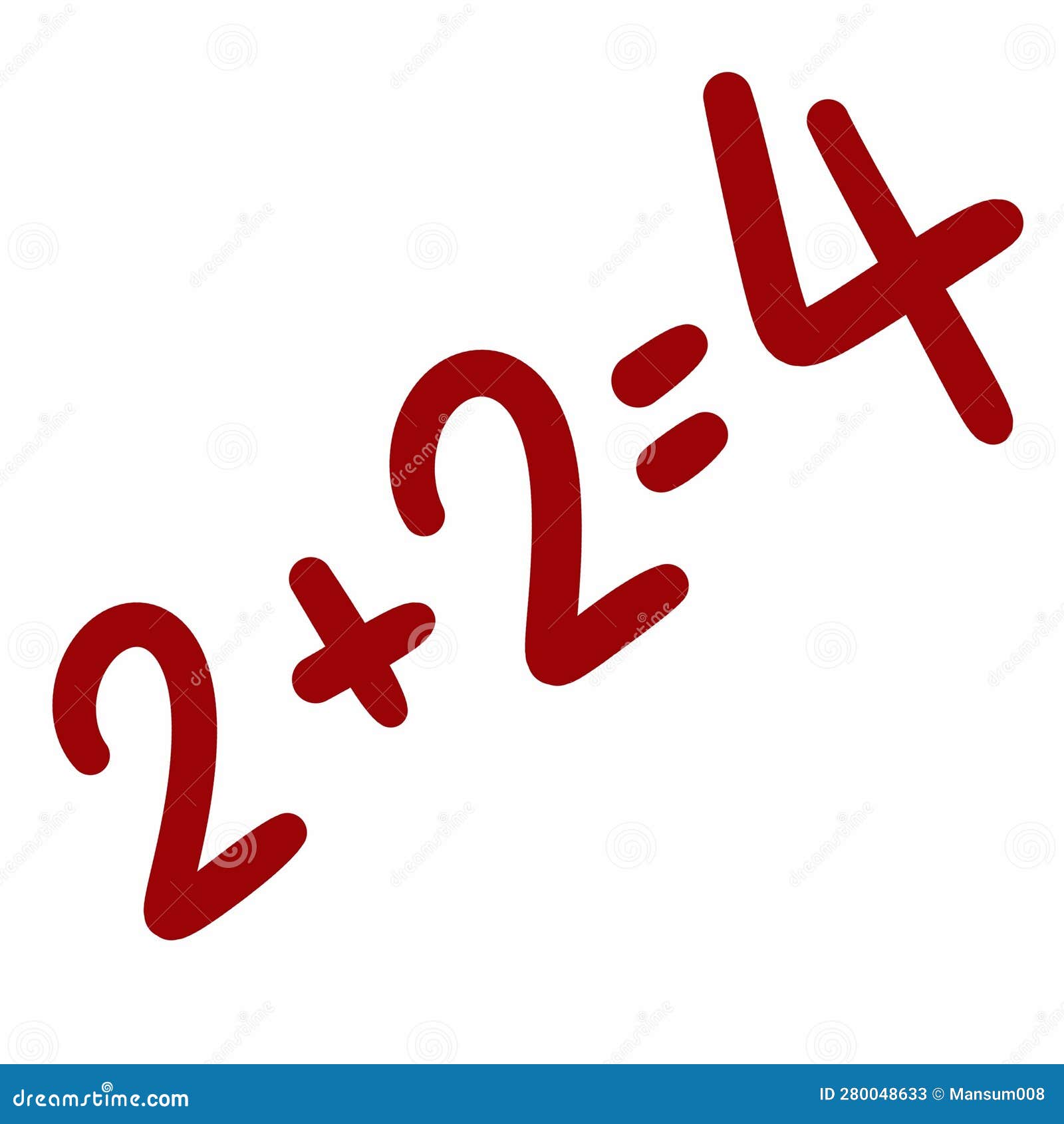 Mathematics Number on White Background Stock Illustration ...