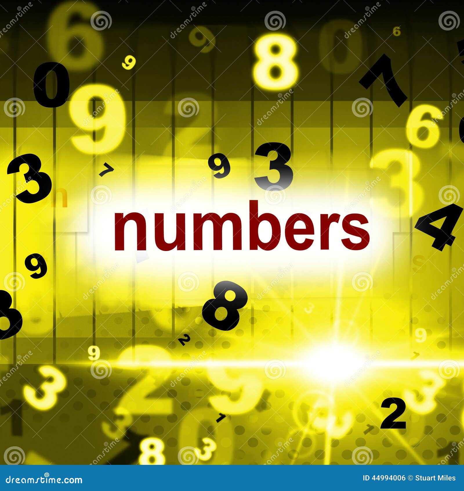 Mathematics Numbers Shows One Two Three and Calculate Stock ...