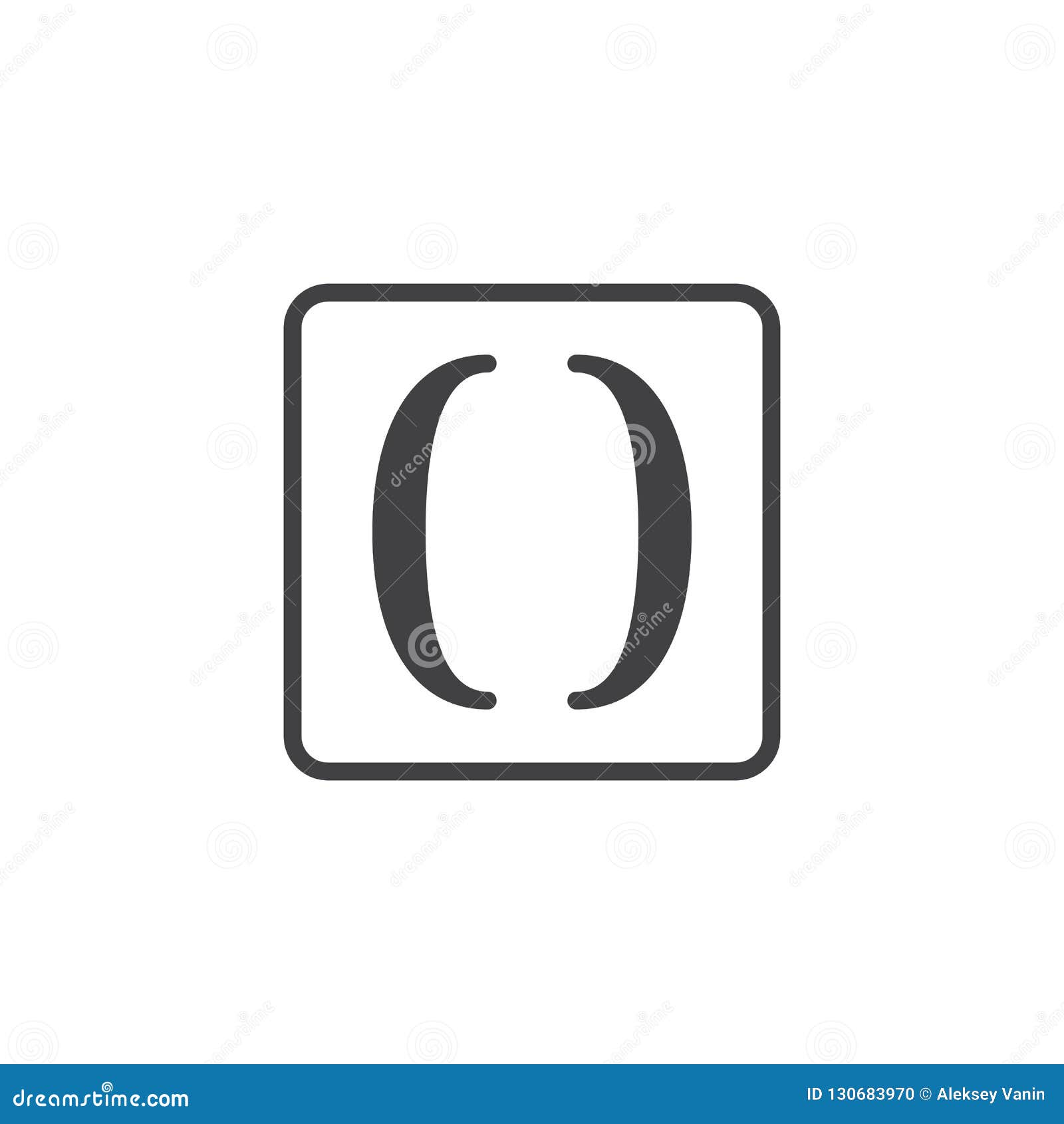 Parenthesis Vector Icon On White Background. Flat Vector Parenthesis ...