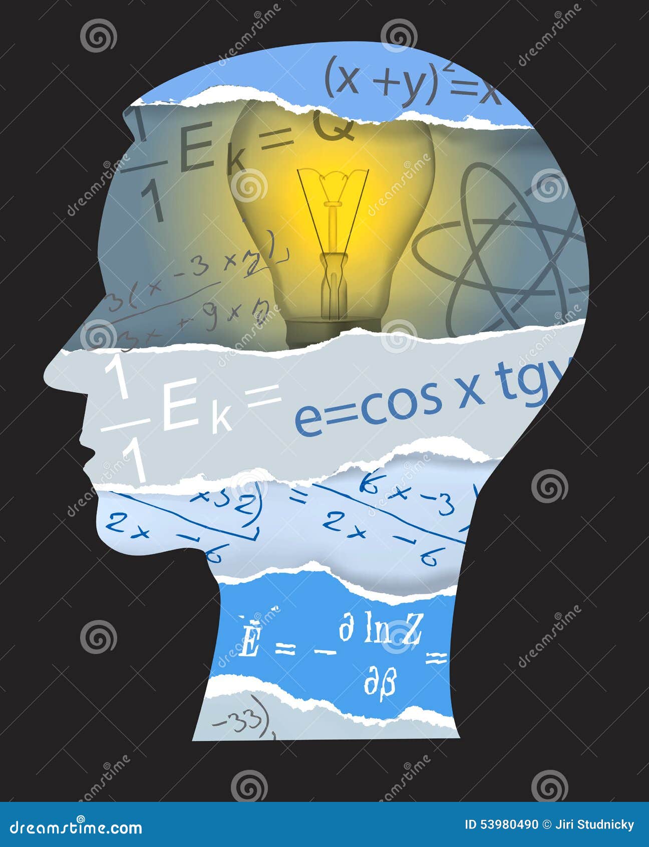 Mathematics Physics Student Silhouette Stock Vector - Illustration of ...