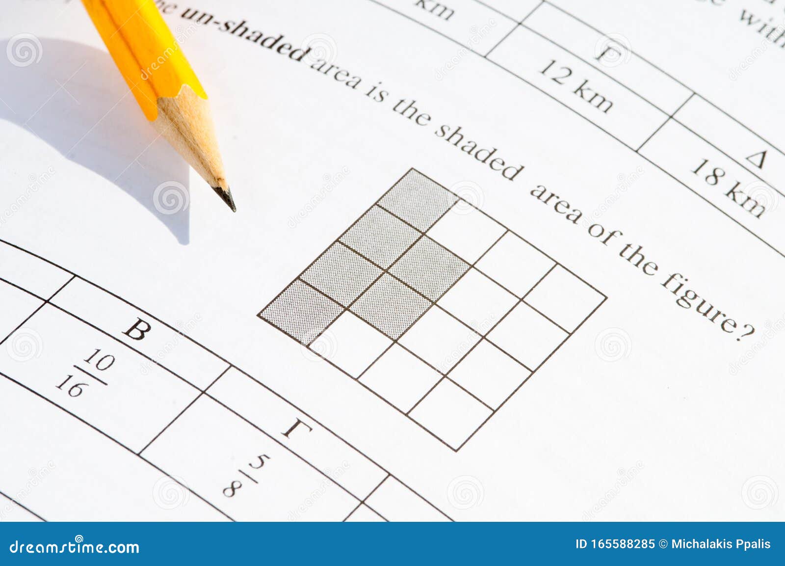 Mathematics Problem Solving with Exam Paper Questions Stock Image ...