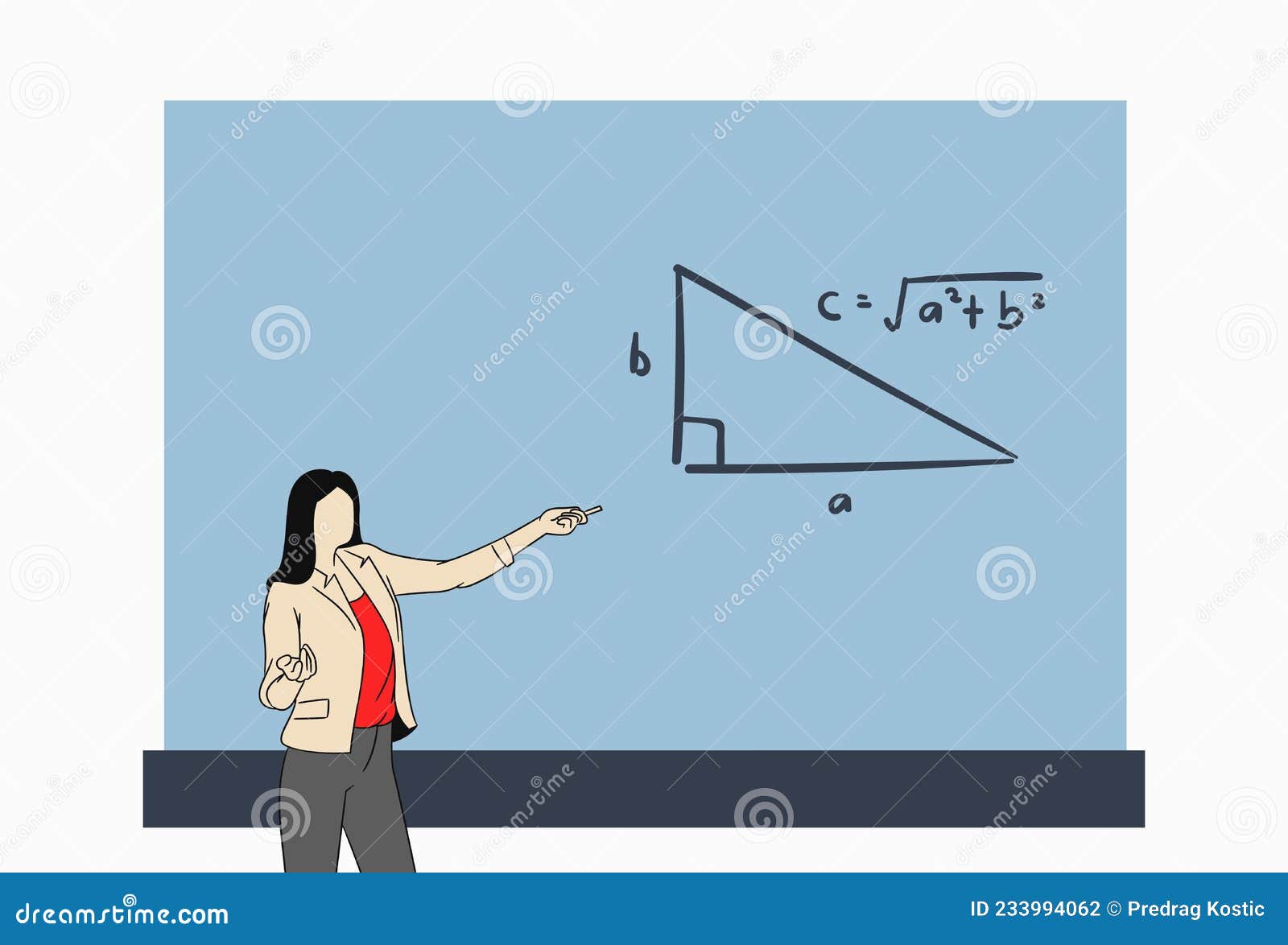 A mathematics professor stock illustration. Illustration of triangle ...