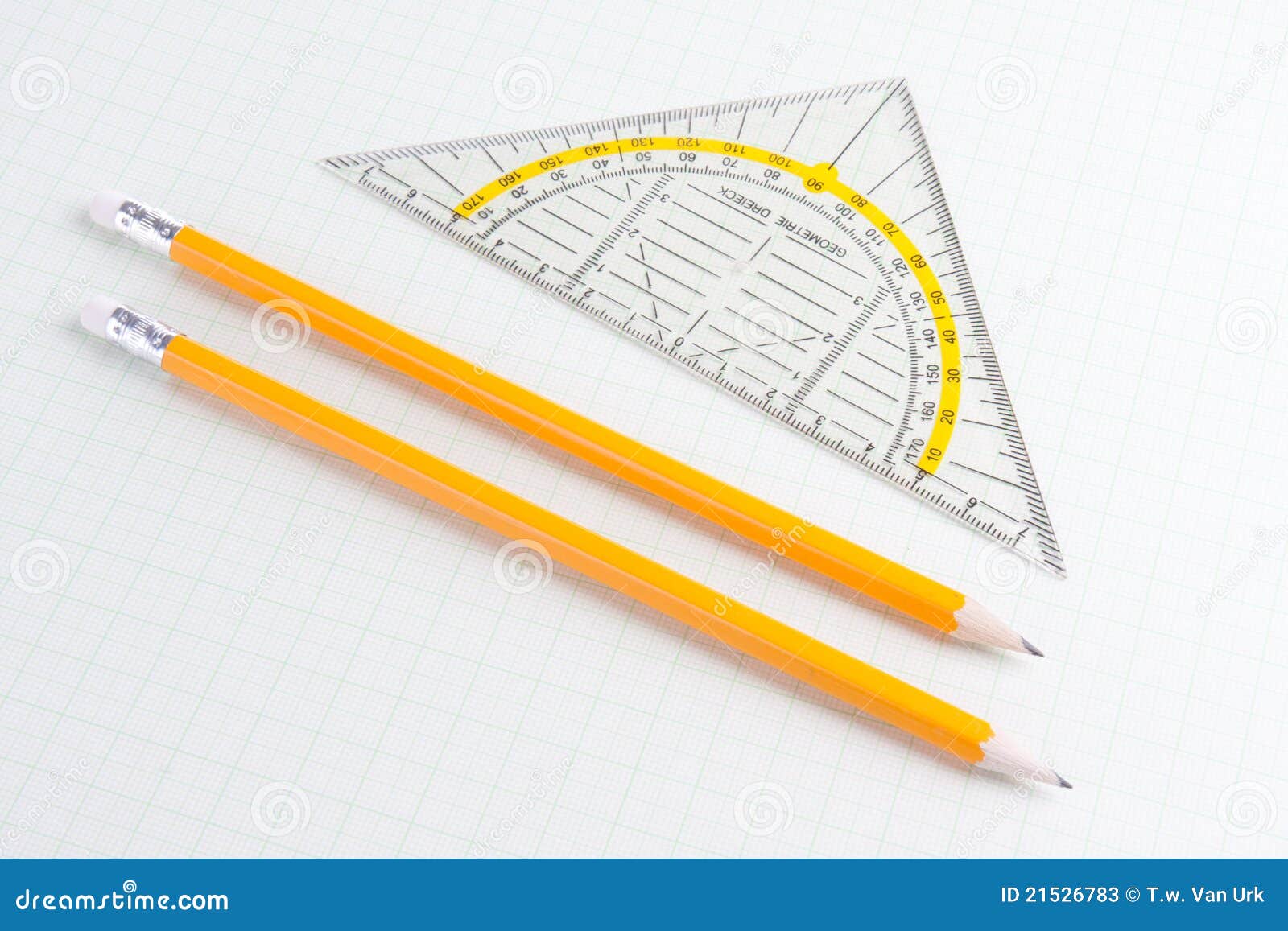 Mathematics Ruler Pencils Squared Paper Stock Photos - Free & Royalty ...