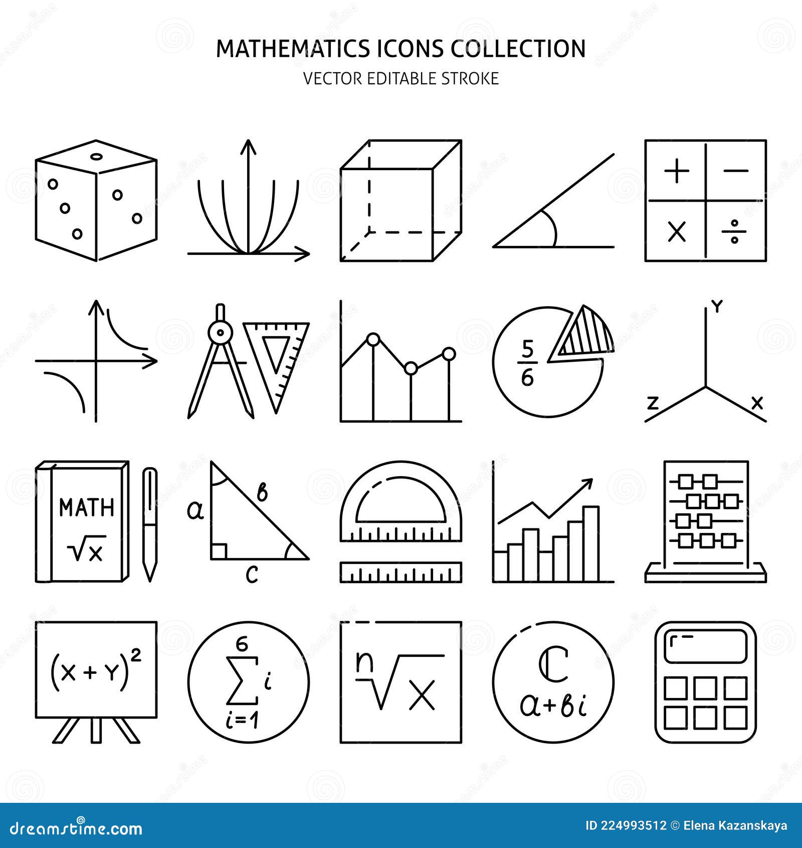 Mathematics Science Theme. Hand Drawn Pattern About School And Learning ...