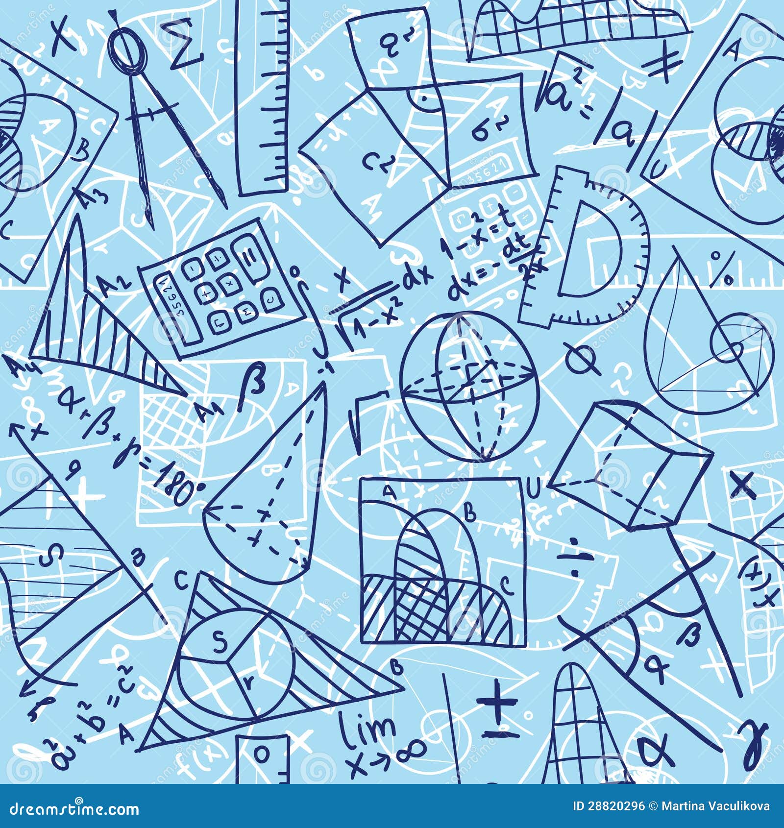 Mathematics Seamless Pattern Stock Vector - Illustration of pencil ...