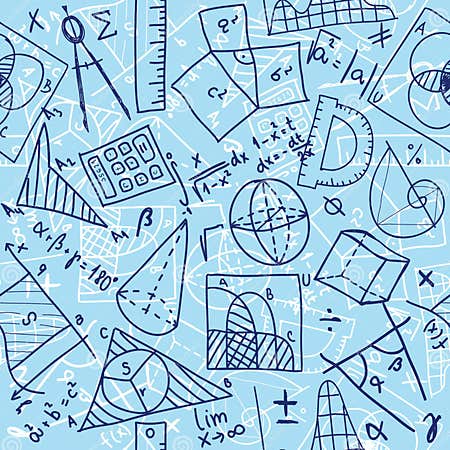 Mathematics Seamless Pattern Stock Vector - Illustration of pencil ...