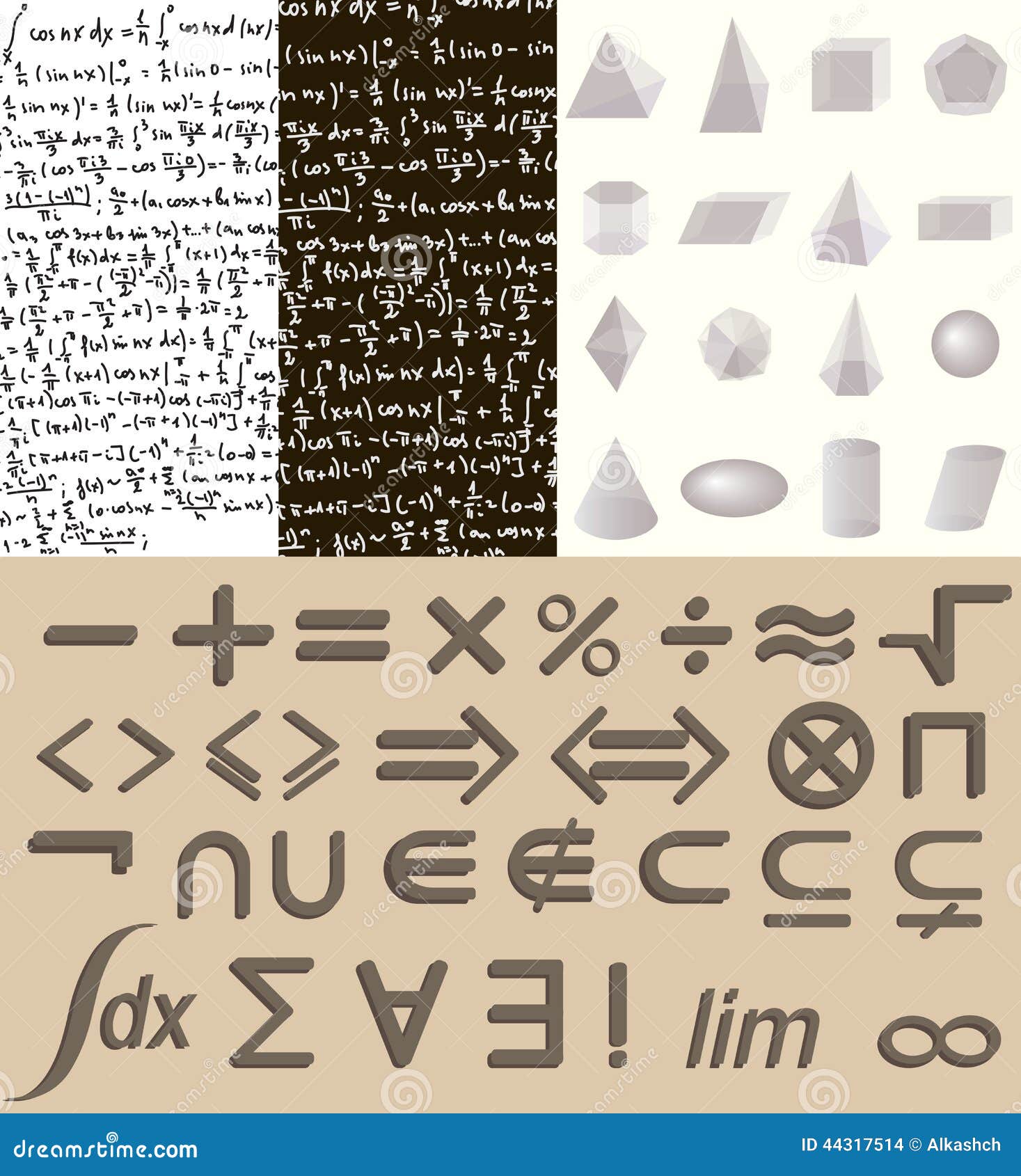 Mathematics set stock vector. Illustration of calculus - 44317514