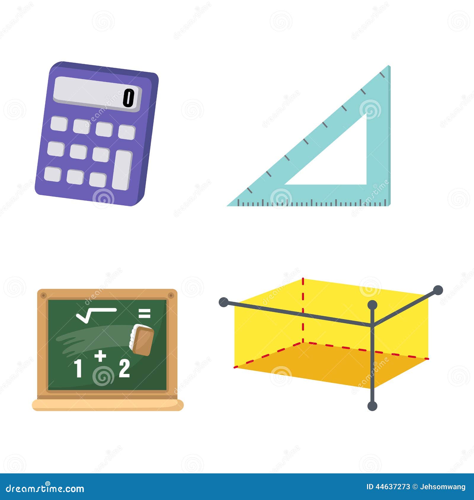 Mathematics set vector stock vector. Illustration of eraser - 44637273